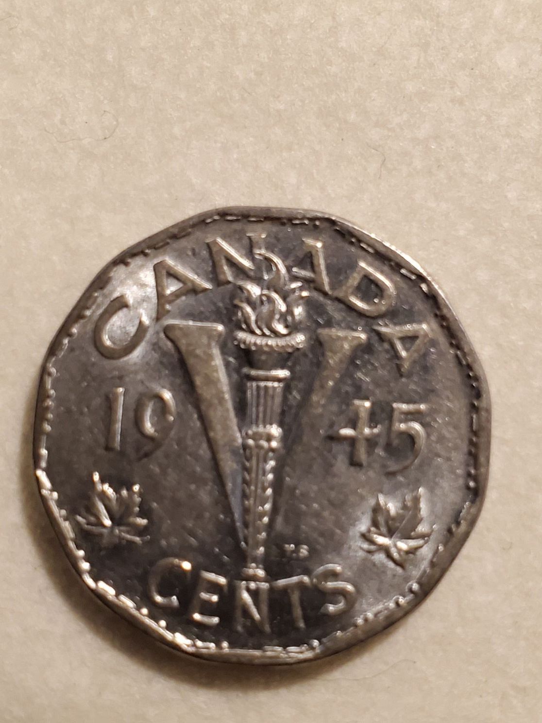 1945 Canadian 5 Cents - For Sale, Buy Now Online - Item #659520