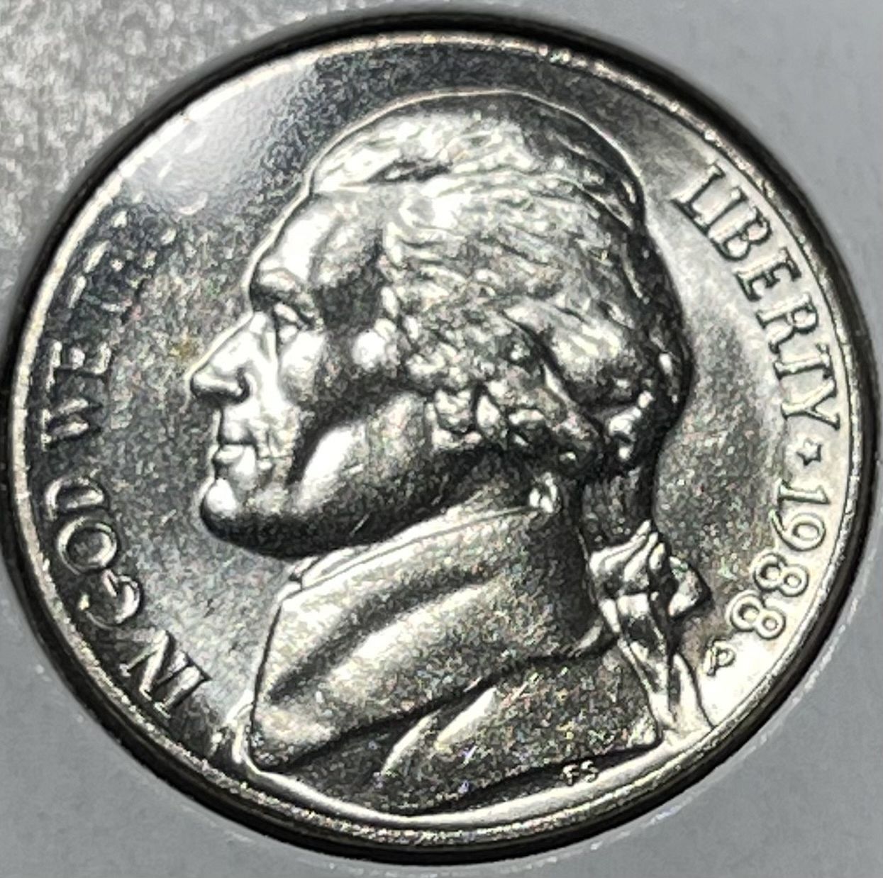 1988-P BU/MS60+ (UNC Mint Set) Jefferson US Nickel - For Sale, Buy Now ...