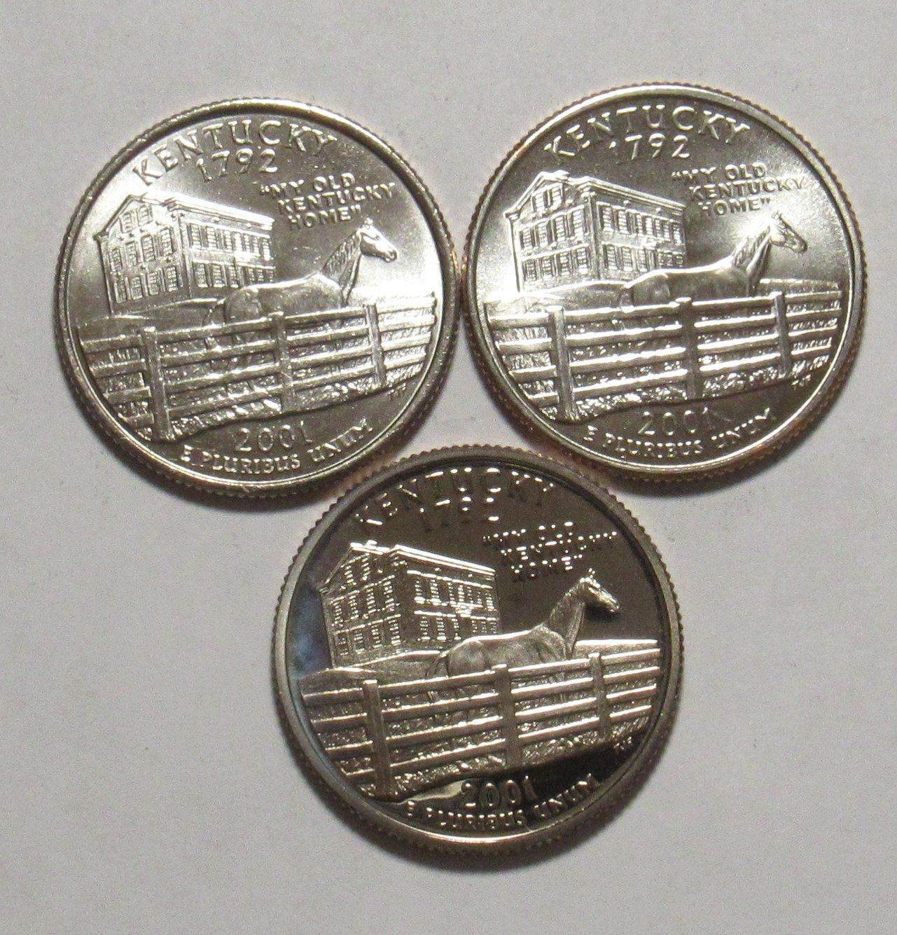 2001 P,D&S Kentucky 50 States Quarters BU and Proof - For Sale, Buy Now ...
