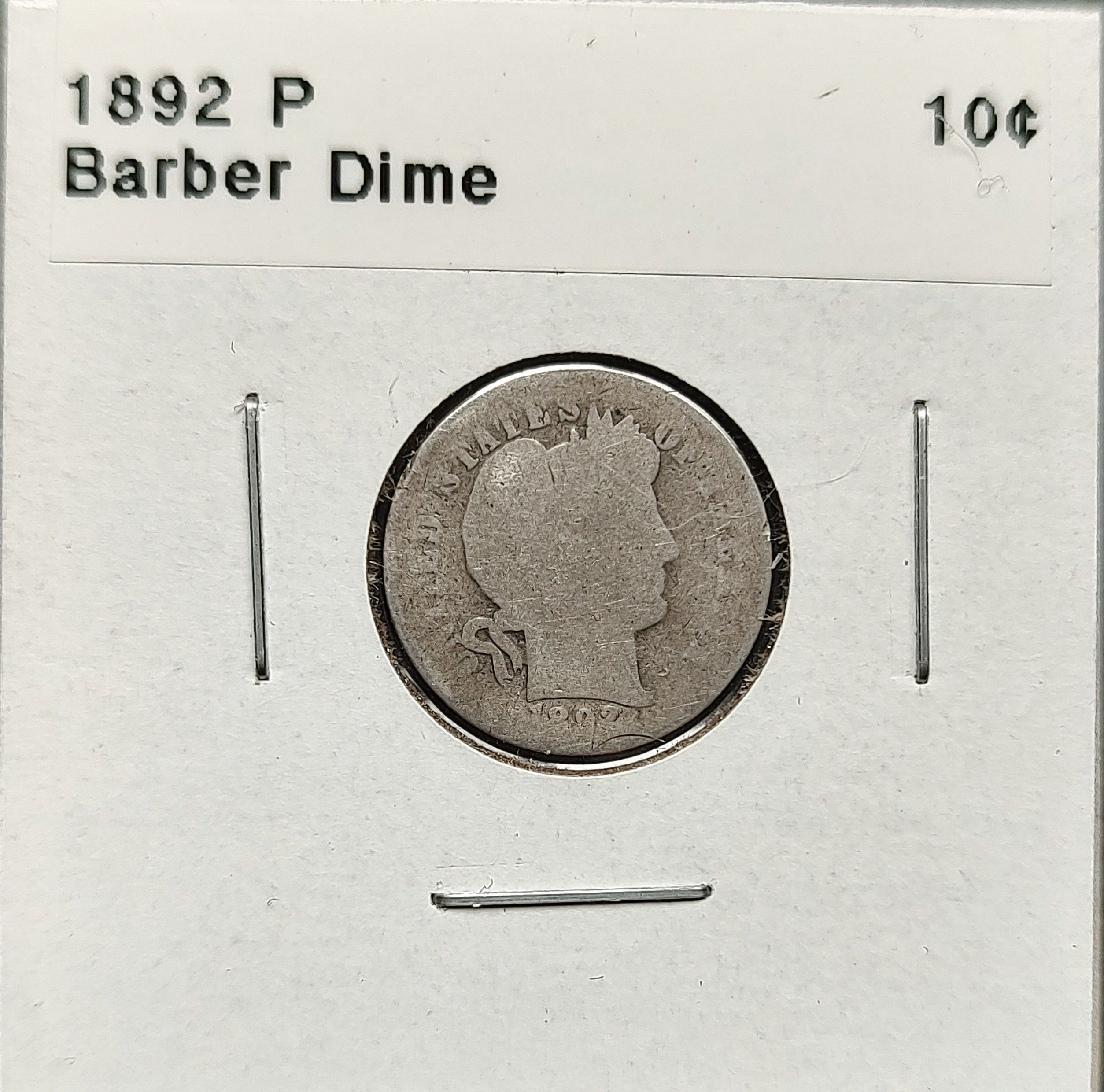1892 P Barber Dime - Free Shipping for additional coins purchased on ...