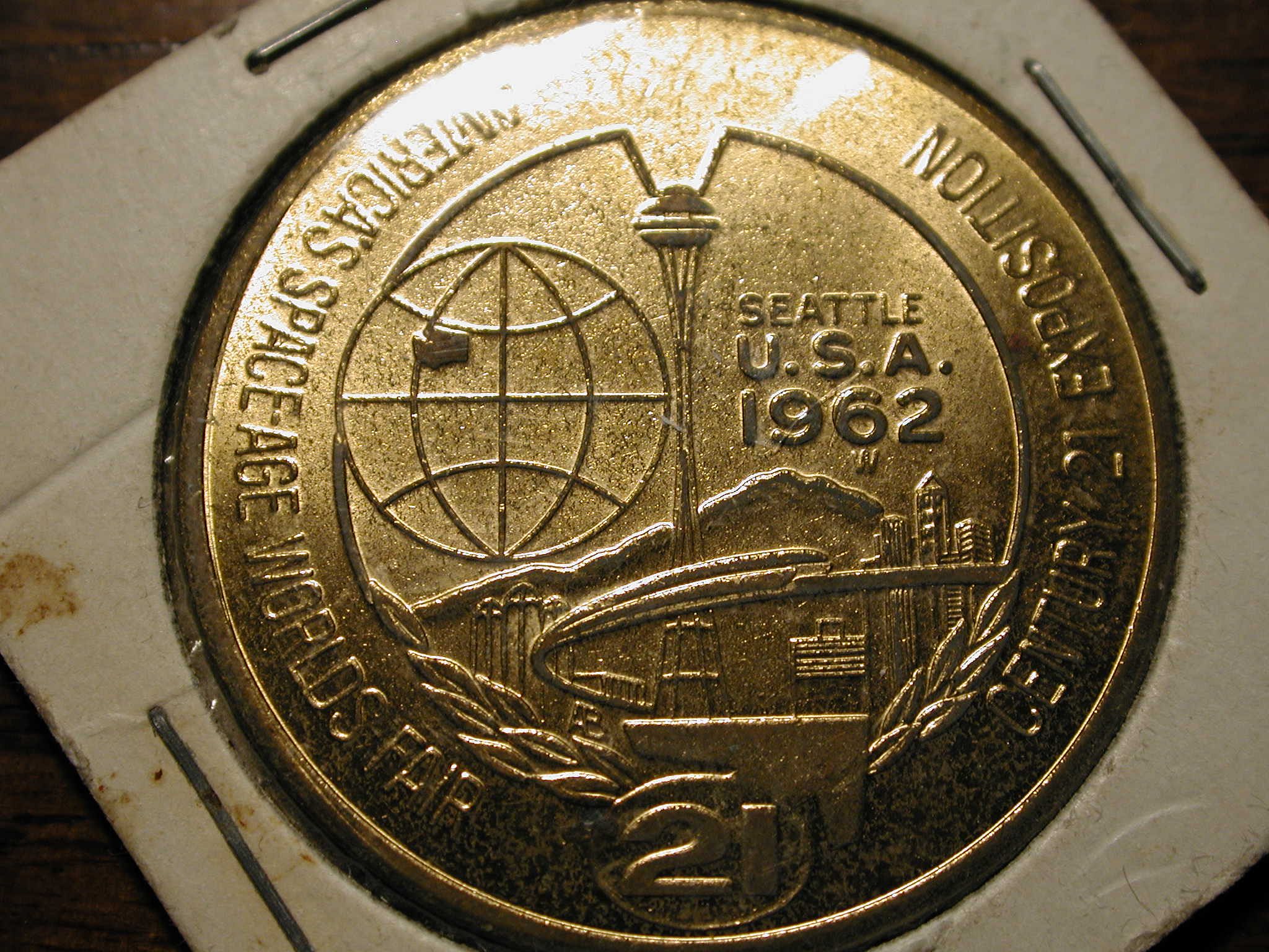 1962 Seattle Washington Century21 Exposition coin VERY NICE - For Sale ... 1962 Seattle Washington Century21 Exposition coin VERY NICE - For Sale ...