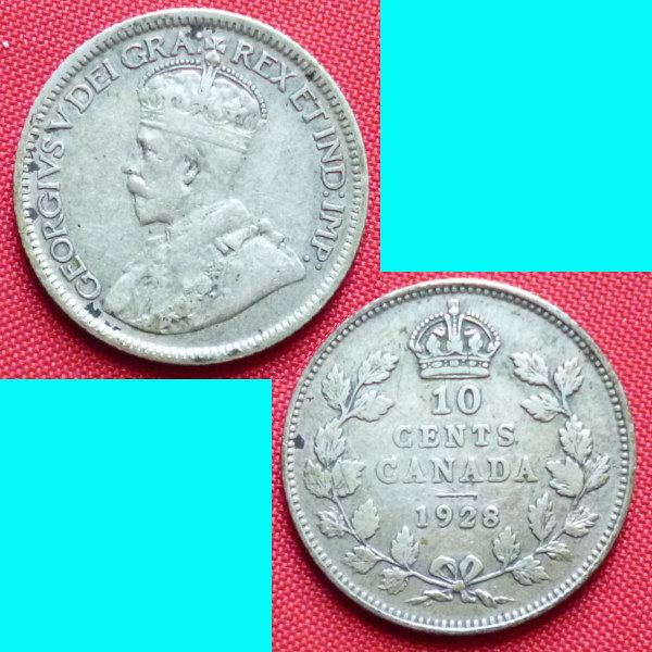 Canada 10 Cents 1928 silver - For Sale, Buy Now Online - Item #665428