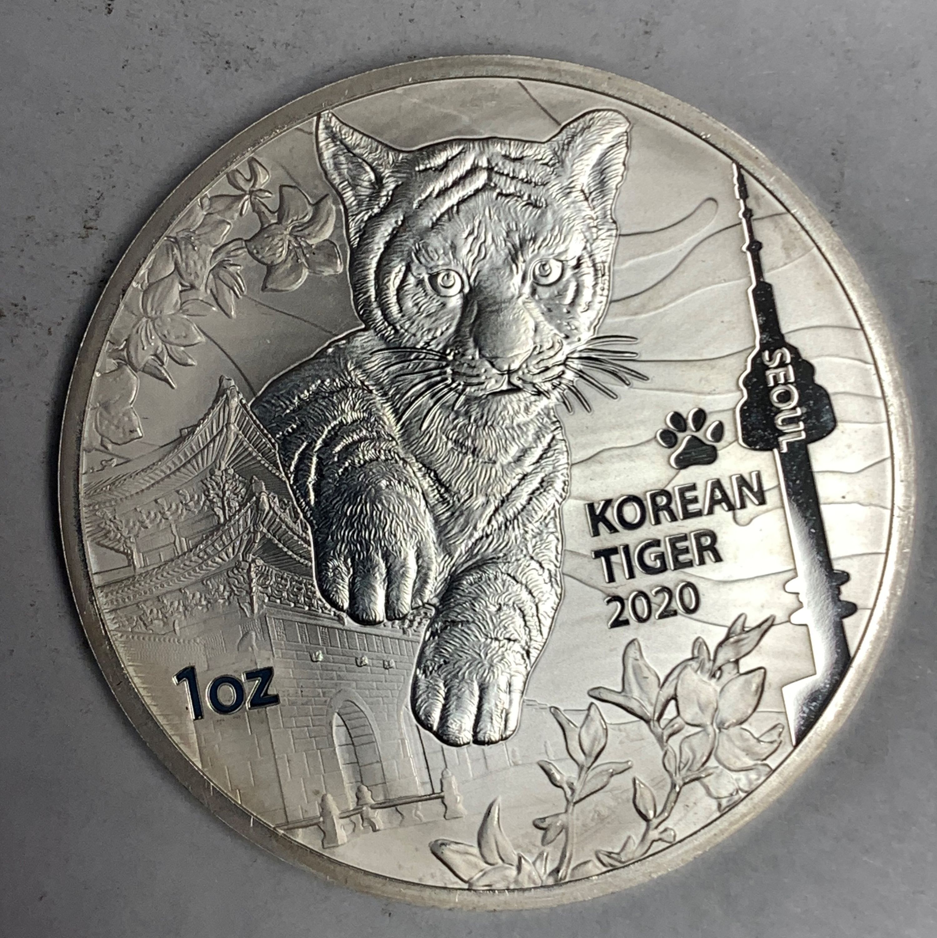 2020 Korean Tiger 1oz Silver (3931) - For Sale, Buy Now Online - Item ...