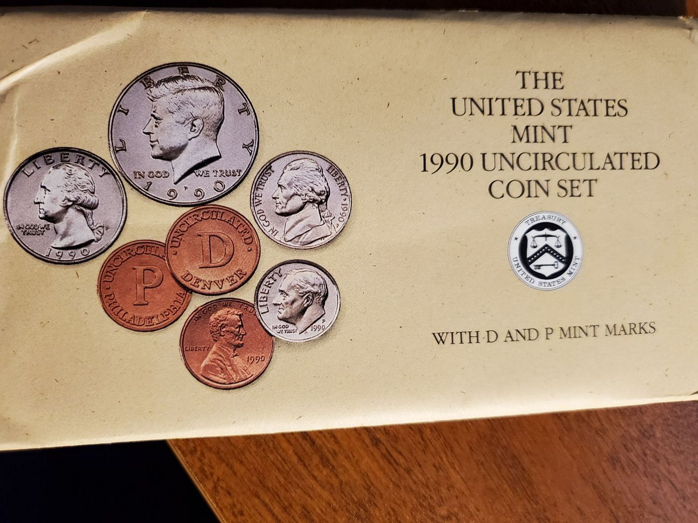1990 P & D Mint Uncirculated Mint Set - For Sale, Buy Now Online - Item ...
