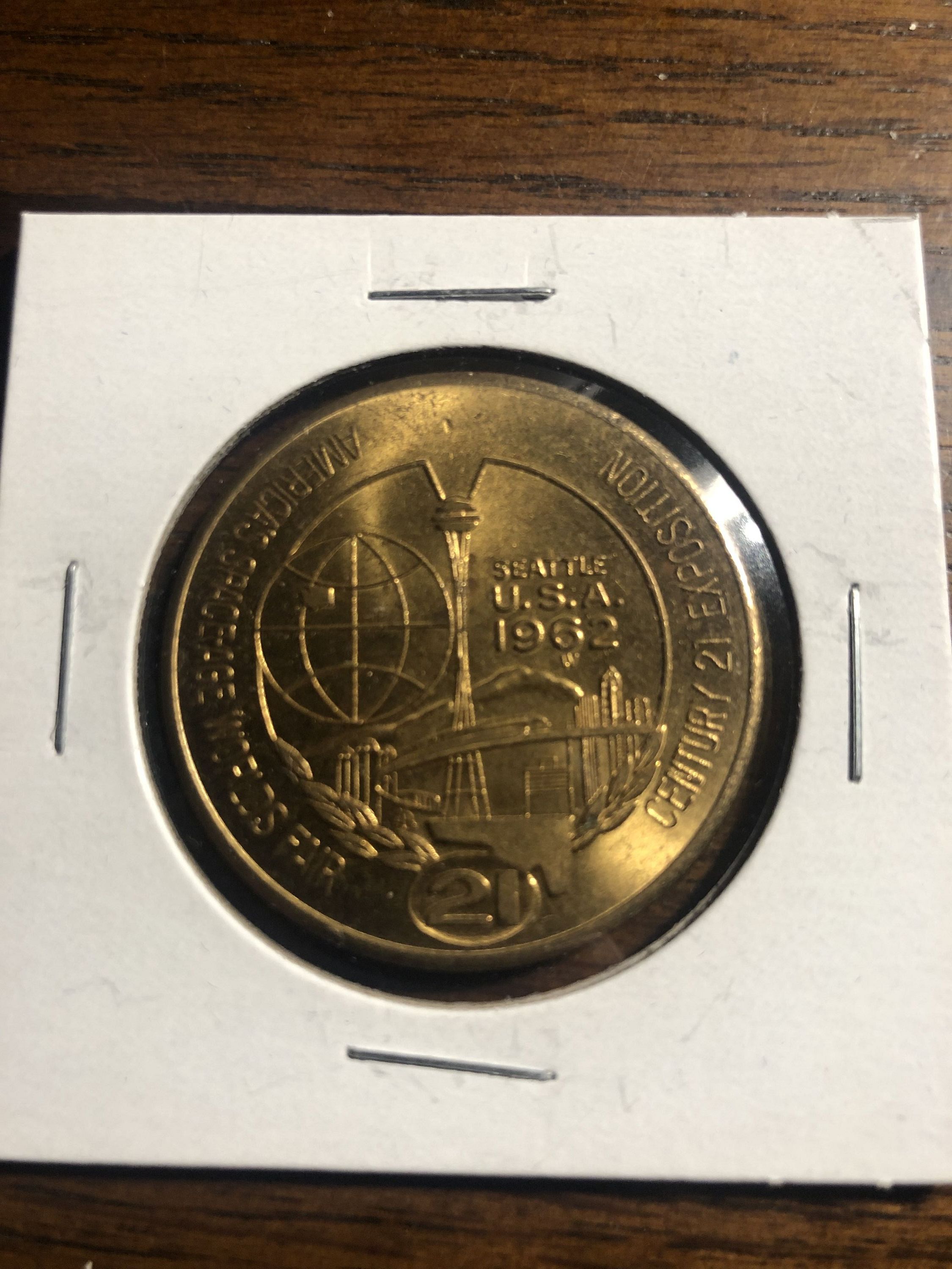 1962 Seattle Washington Century21 Exposition coin VERY NICE - For Sale ... 1962 Seattle Washington Century21 Exposition coin VERY NICE - For Sale ...