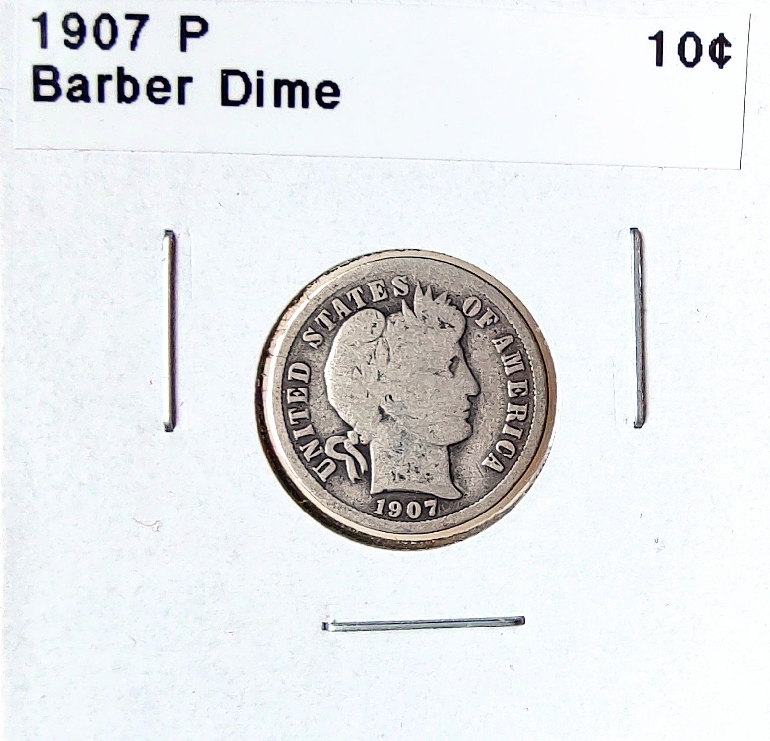 1907 P Barber Dime - Free Shipping for additional coins purchased on ...