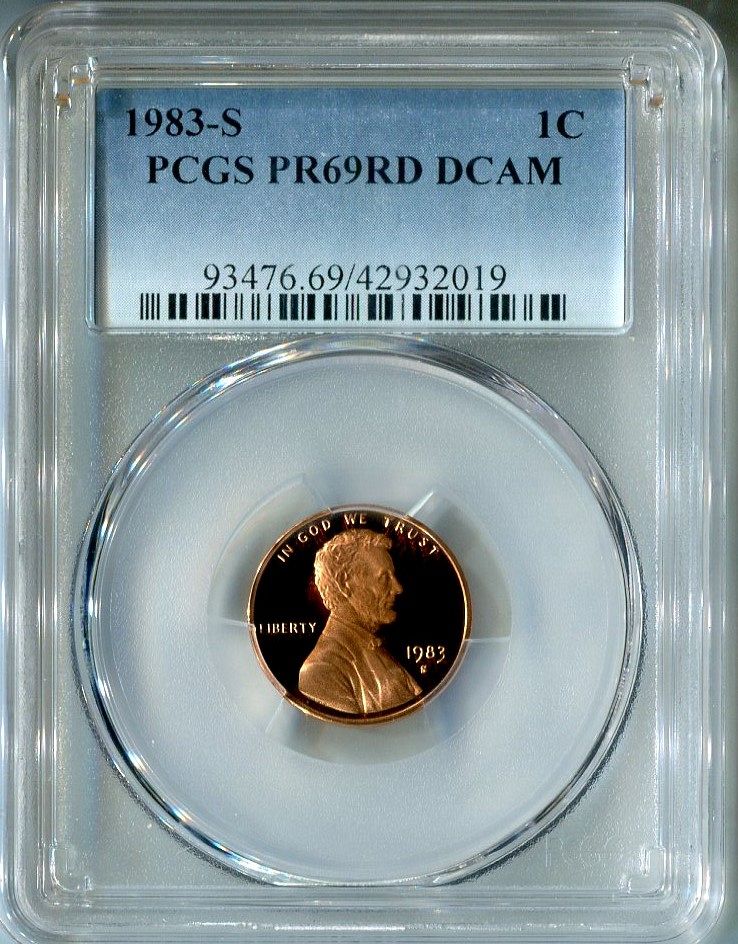 1983 - S LINCOLN CENT -- PCGS -- PR 69RD DCAM - For Sale, Buy Now ...