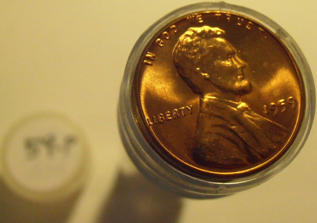 1959 P Lincoln Memorial Cent, ONE ROLL, Brilliant Uncirculated - For ...