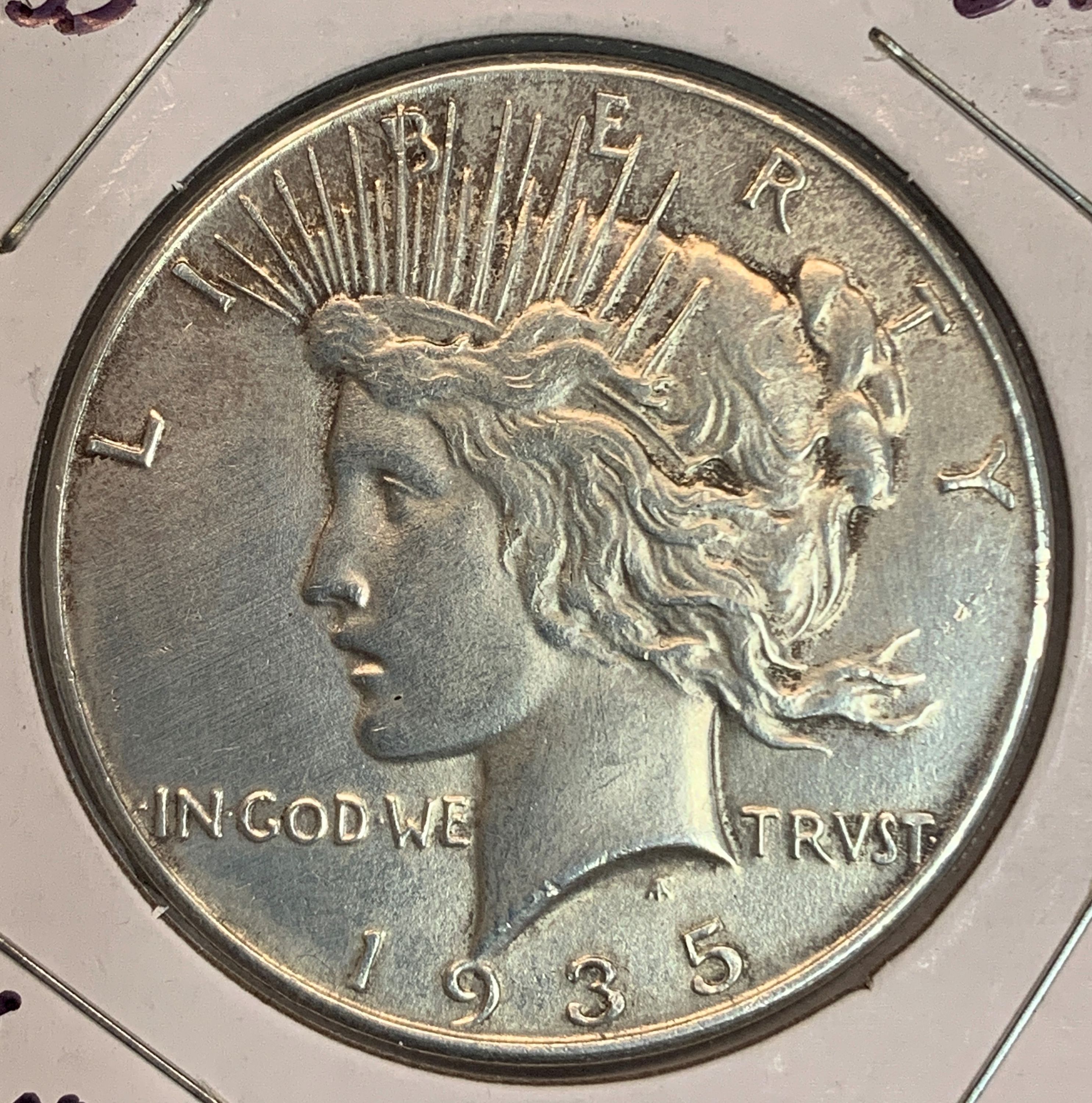 1935 Peace Dollar, MS60+ ltly clnd (#4247) - For Sale, Buy Now Online ...