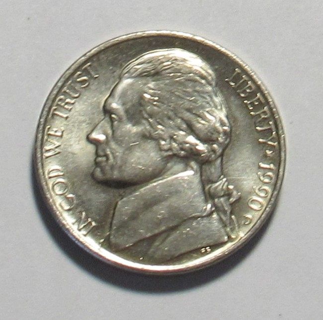 1990 D Jefferson Nickel, BU - For Sale, Buy Now Online - Item #671913