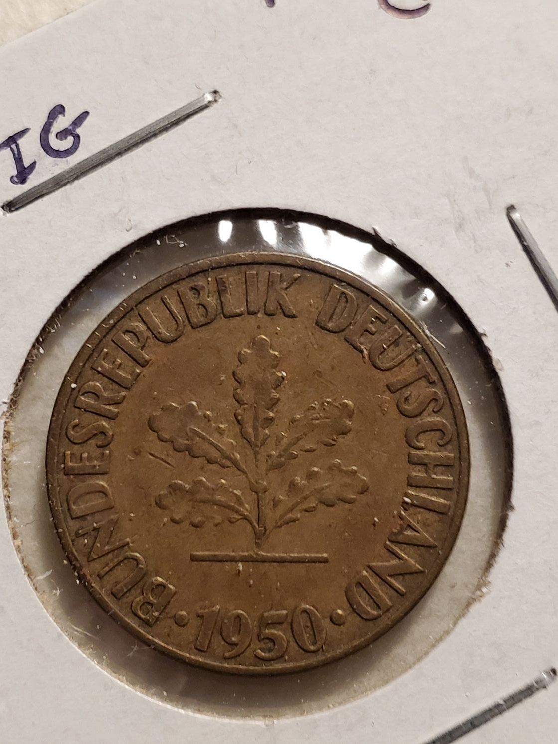 1950 (F)Germany 10 Pfennig - For Sale, Buy Now Online - Item #672448