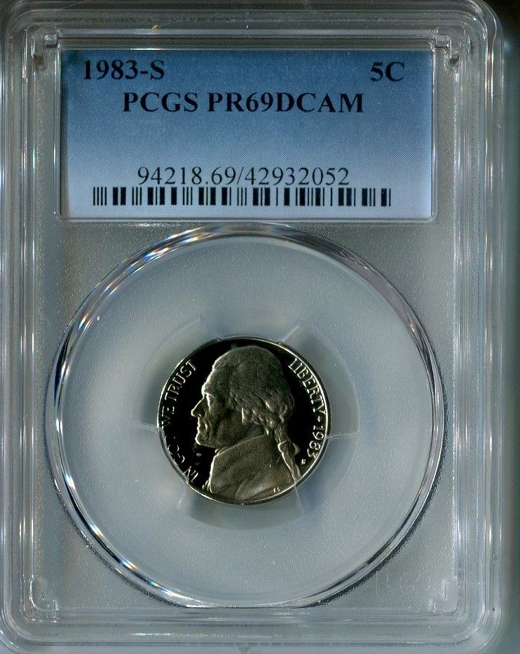 1983 - S JEFFERSON NICKEL -- PCGS -- PR 69 DCAM - For Sale, Buy Now ...