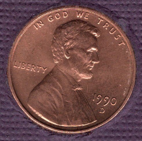 1990 D Lincoln Memorial Cent Small Cents -#02-011 - For Sale, Buy Now ...