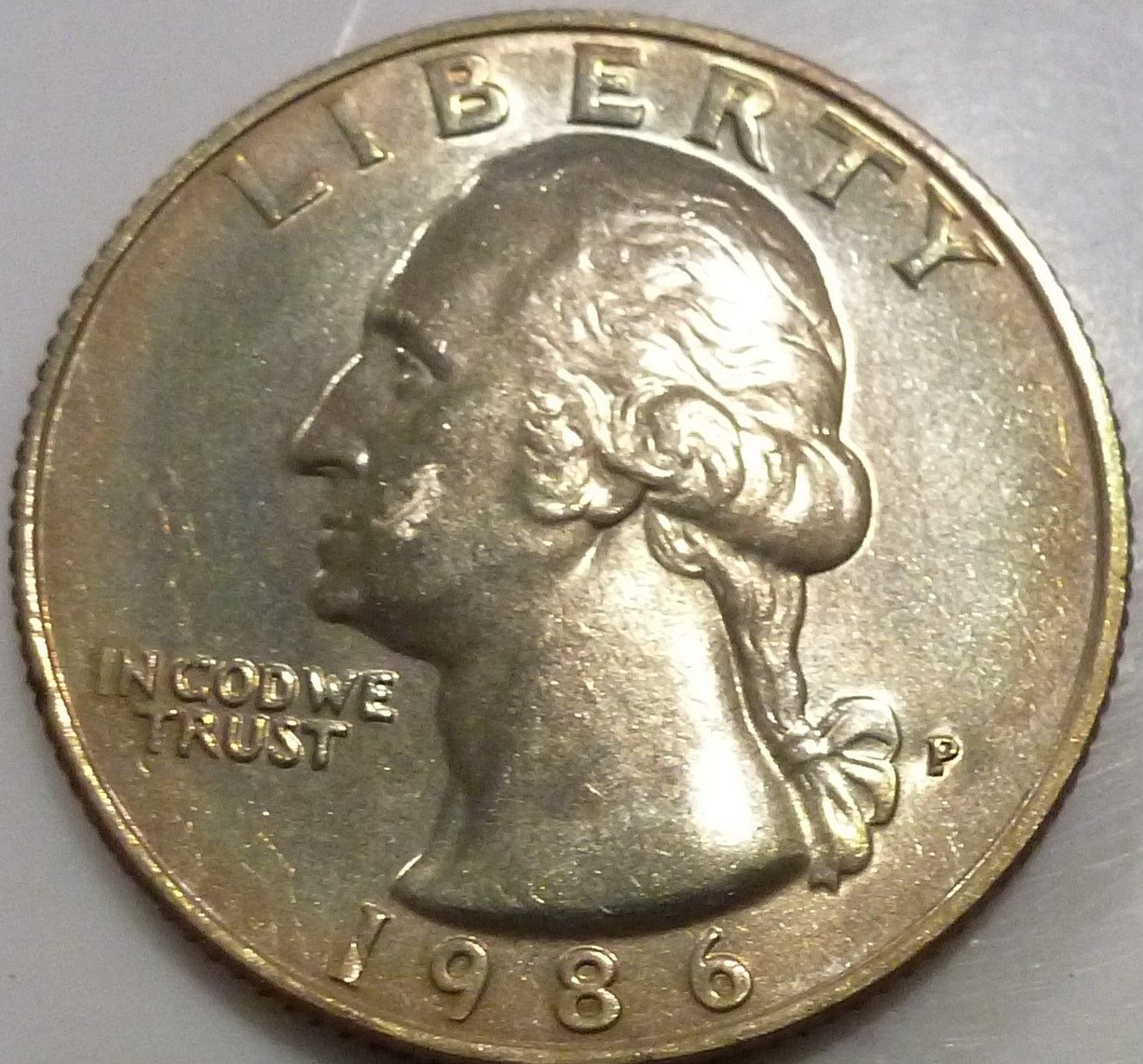 1986-P Brilliant Uncirculated Washington Quarter # 160-T - For Sale ...