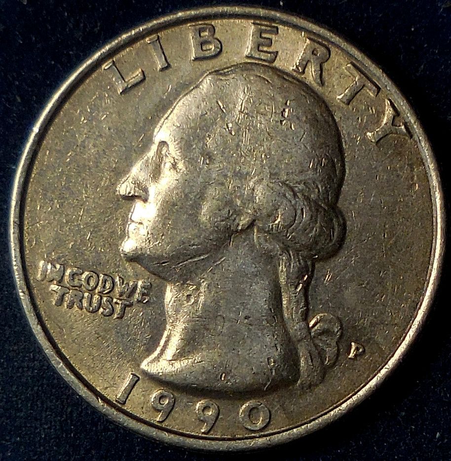 1990-P Washington Quarter with Extreme Die Crack - For Sale, Buy Now ...