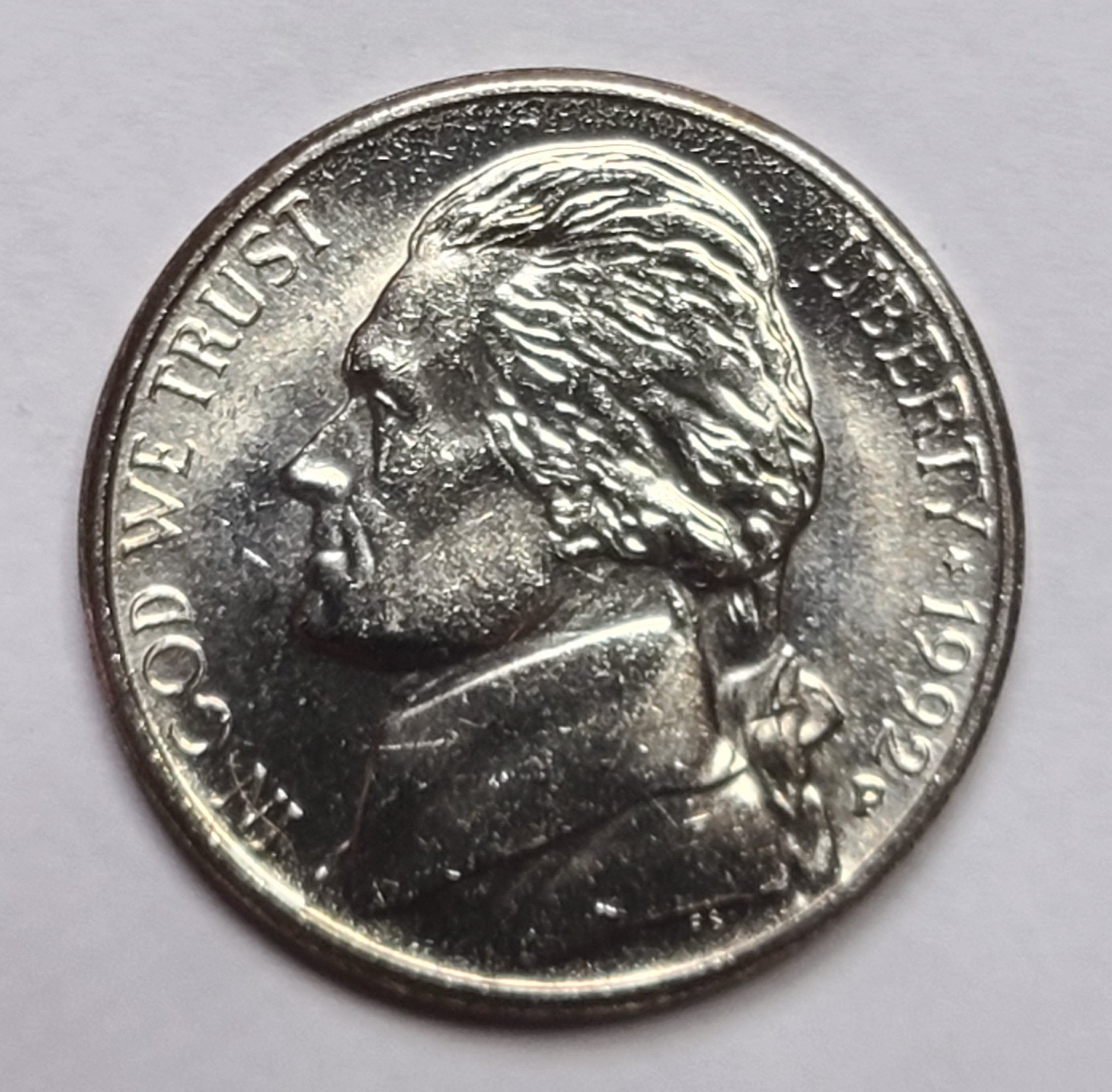 1992-P Jefferson Nickel MS-64 (Near Gem) SHARP STRIKE - For Sale, Buy ...