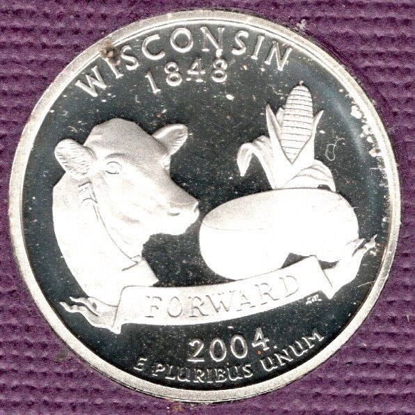2004 S Wisconsin 50 States and Territories Quarters: Silver Proof - #03 ...