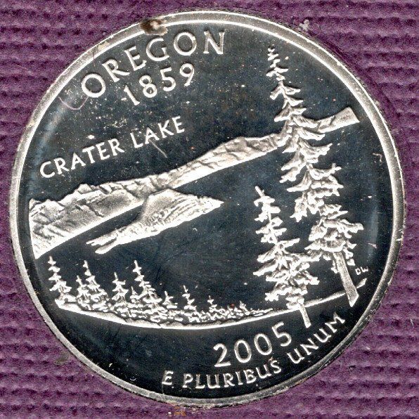 2005 S Oregon 50 States and Territories Quarters: Silver Proof -03-040 ...