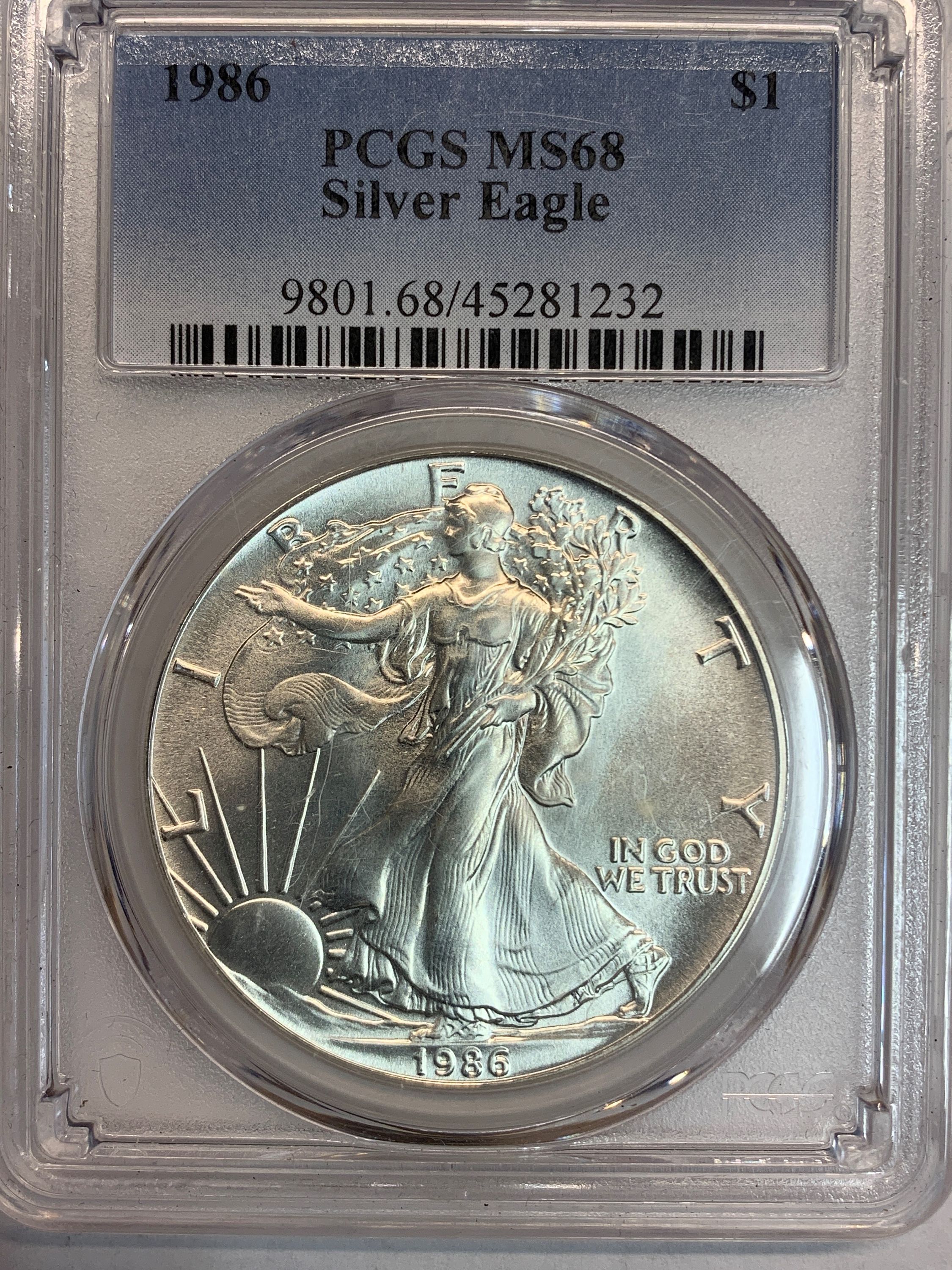 1986 Silver Eagle MS68 PCGS (4431) - For Sale, Buy Now Online - Item ...