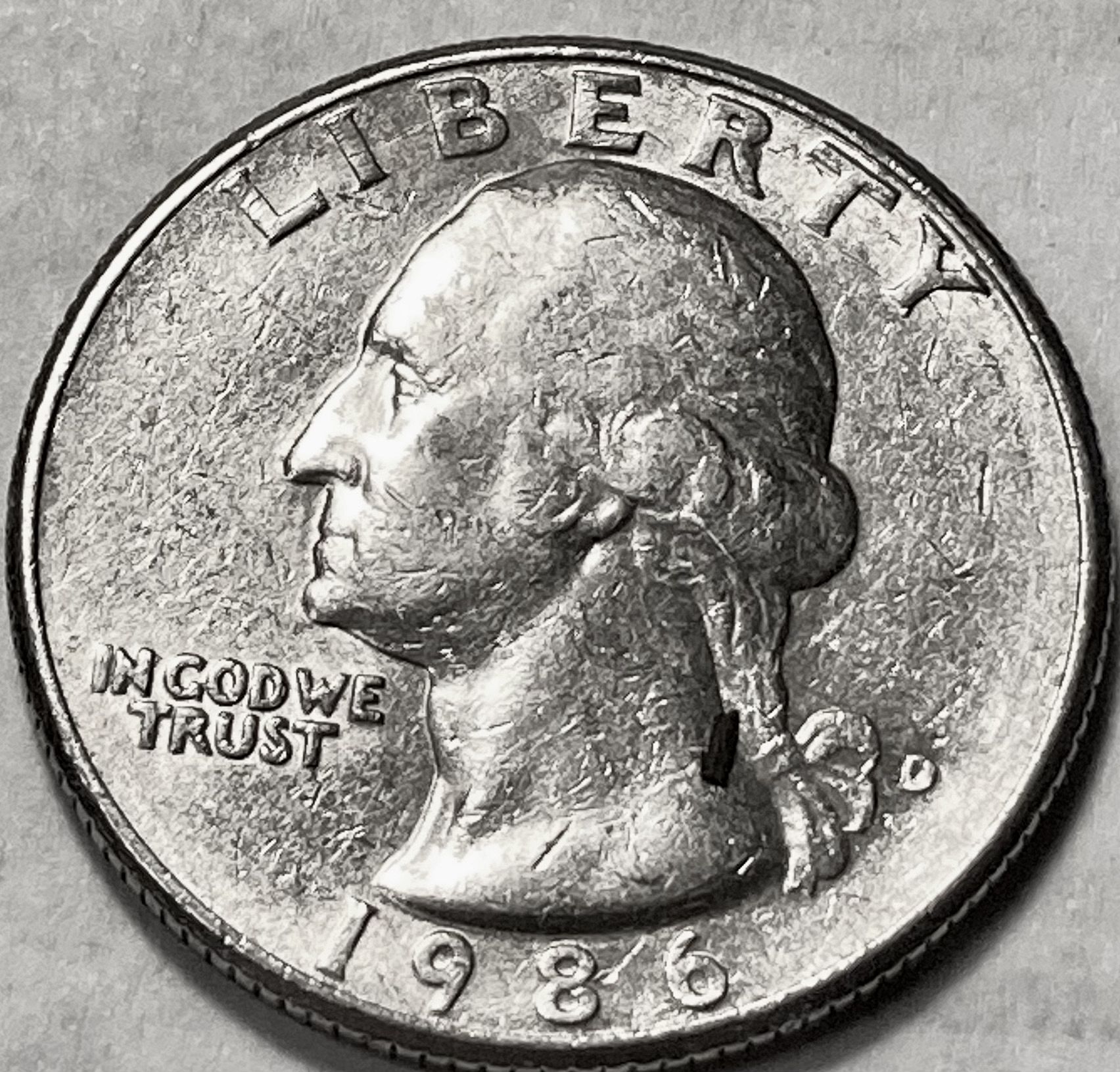 1986 D Washington Quarters - For Sale, Buy Now Online - Item #685605