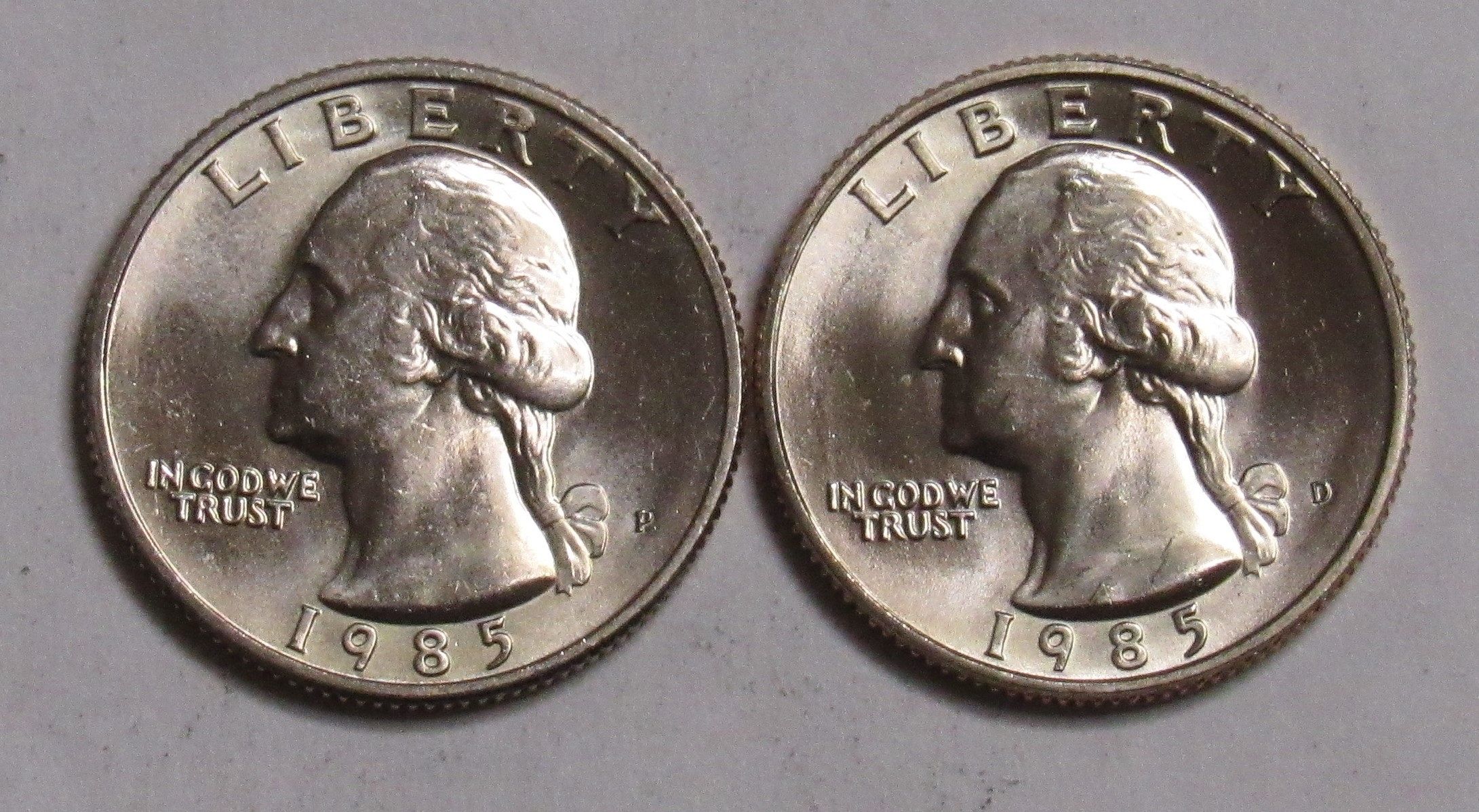 1985 P&D Washington Quarters in BU condition - For Sale, Buy Now Online ...