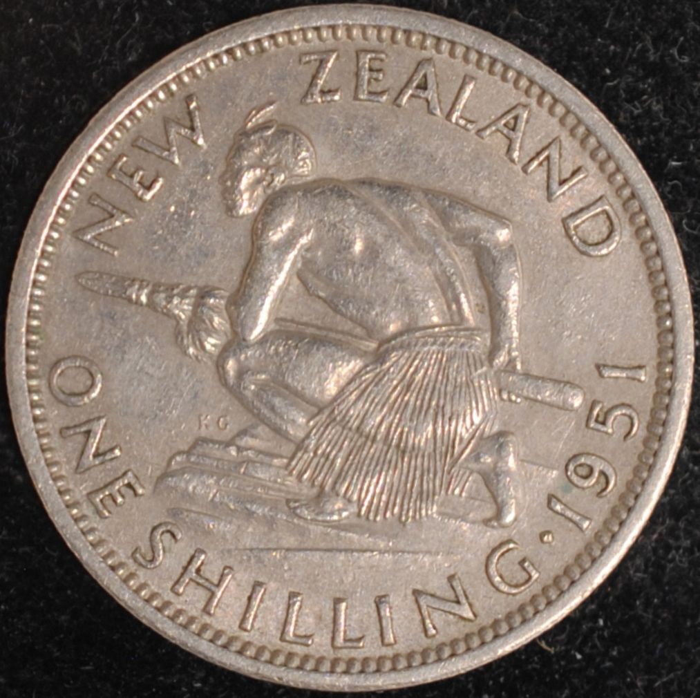 1951 New Zealand Shilling XF - For Sale, Buy Now Online - Item #689924