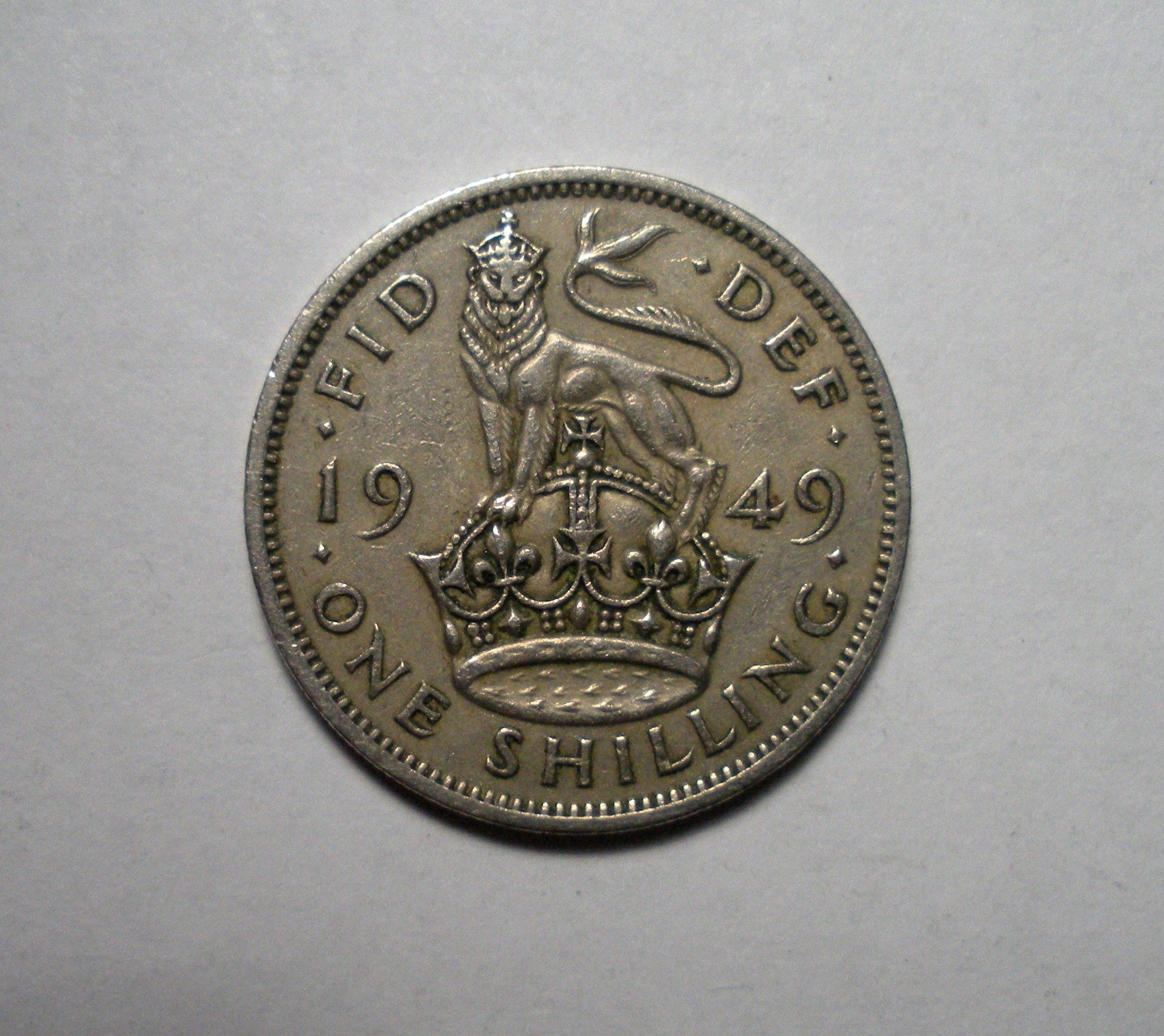 1949 Great Britain Shilling KM-876 - For Sale, Buy Now Online - Item ...