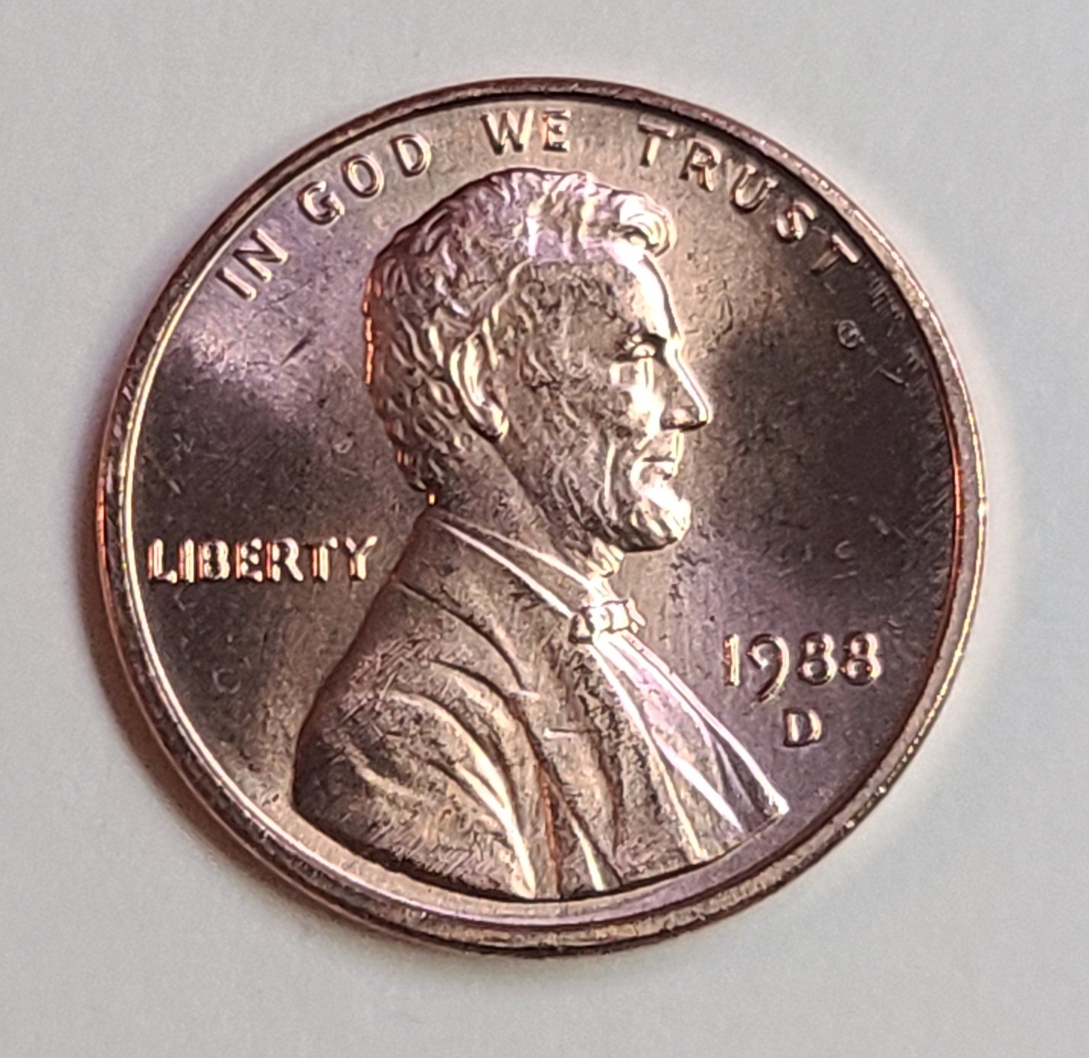 1988-D Lincoln Cent MS-64 (Near Gem) RED - For Sale, Buy Now Online ...
