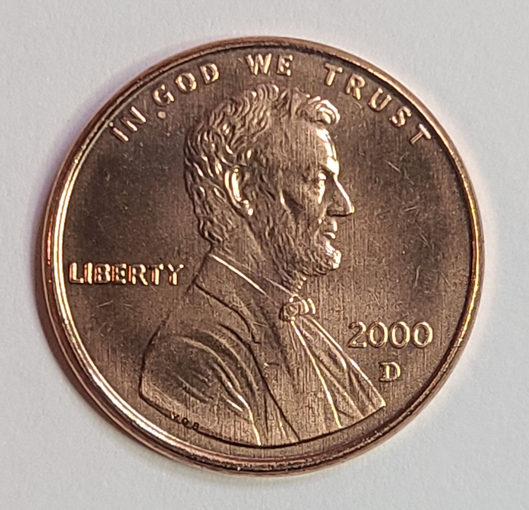 2000-D Lincoln Cent MS-65 (GEM) RED - For Sale, Buy Now Online - Item ...