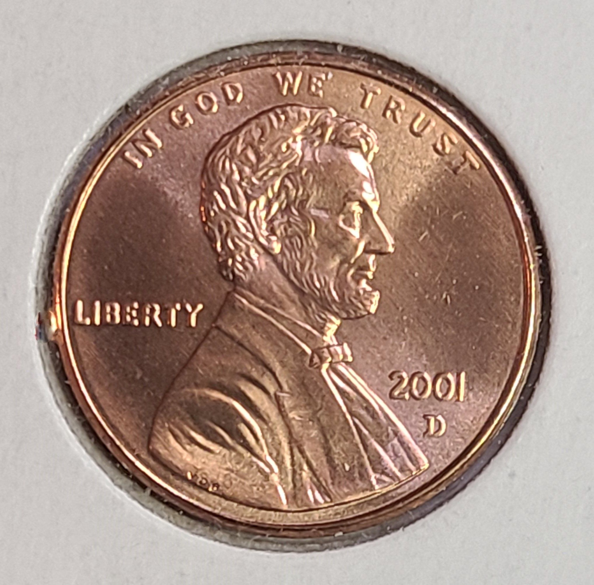 2001-D Lincoln Cent MS-65 (GEM) RED - For Sale, Buy Now Online - Item ...