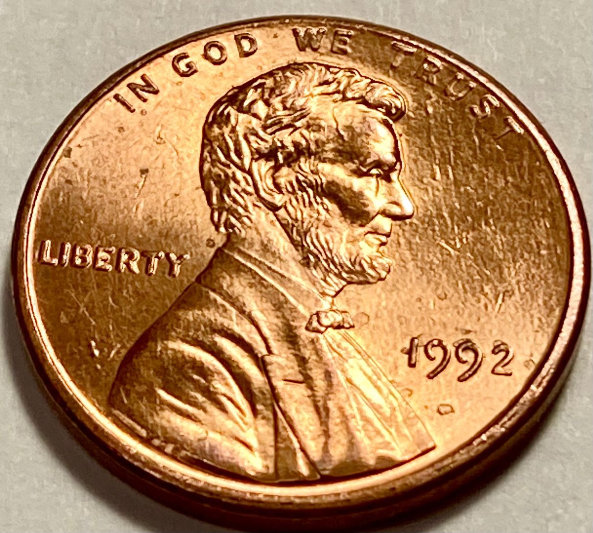 1992 P Lincoln Memorial Cent Small Cents - For Sale, Buy Now Online ...