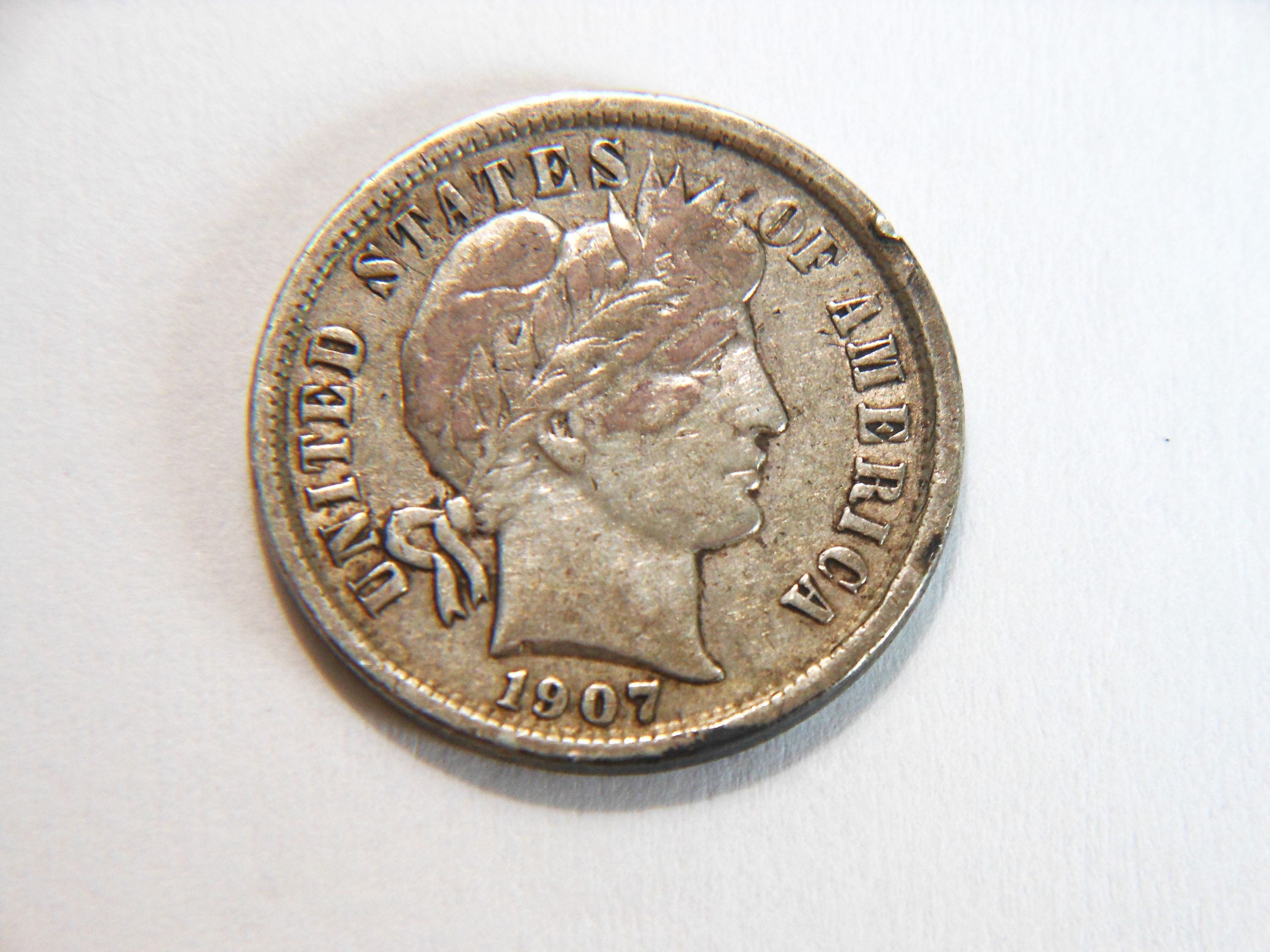 1907-O Silver Barber Dime - For Sale, Buy Now Online - Item #693913