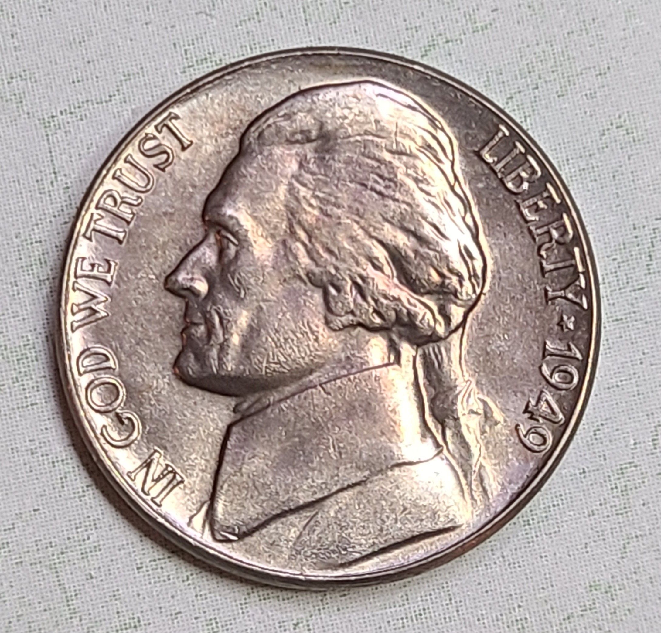 1949 Jefferson Nickel MS-64+ (Very Near Gem) Strong Strike - For Sale ...