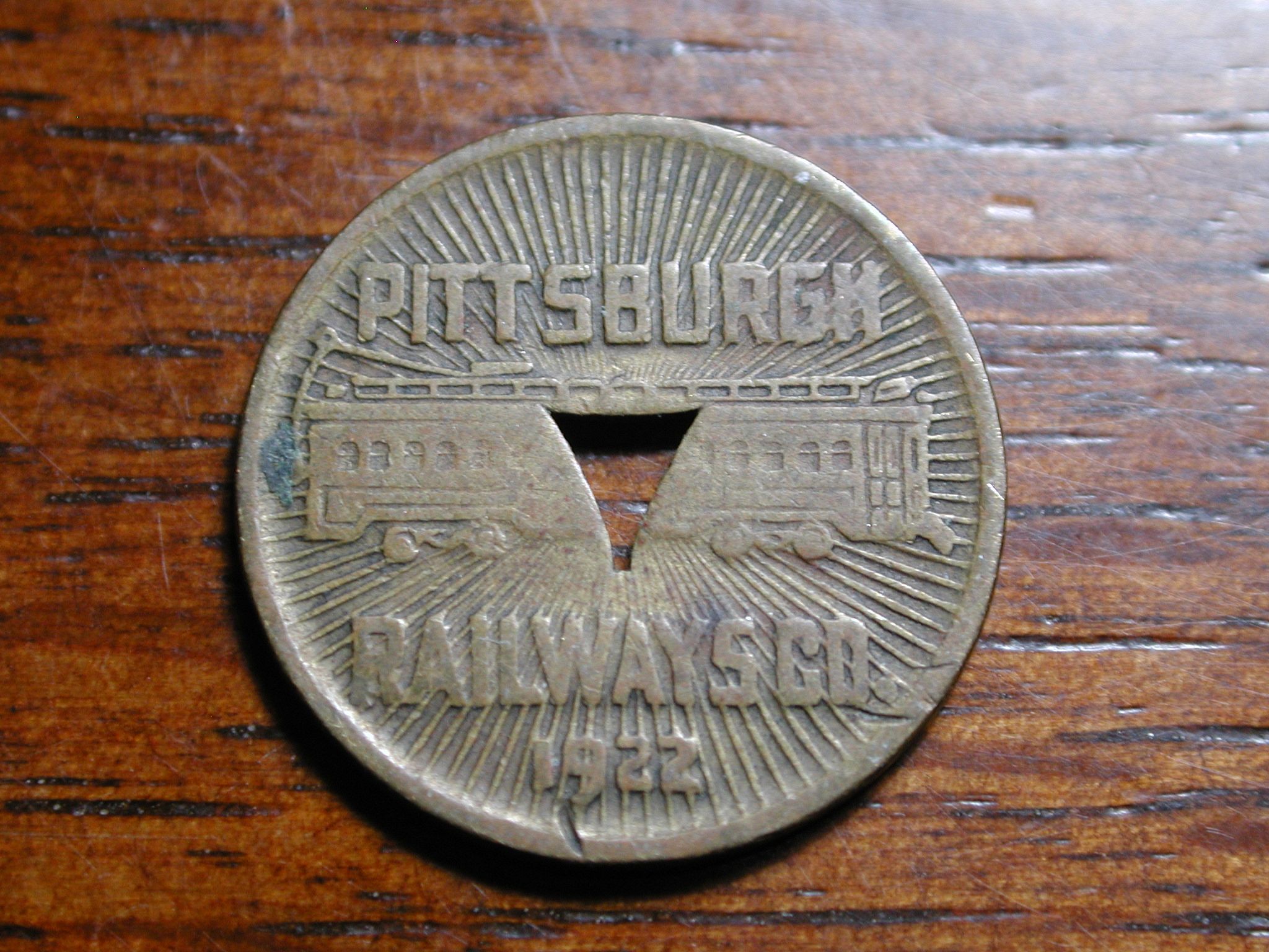 1922 Pittsburg Railway token NICE - For Sale, Buy Now Online - Item #695471
