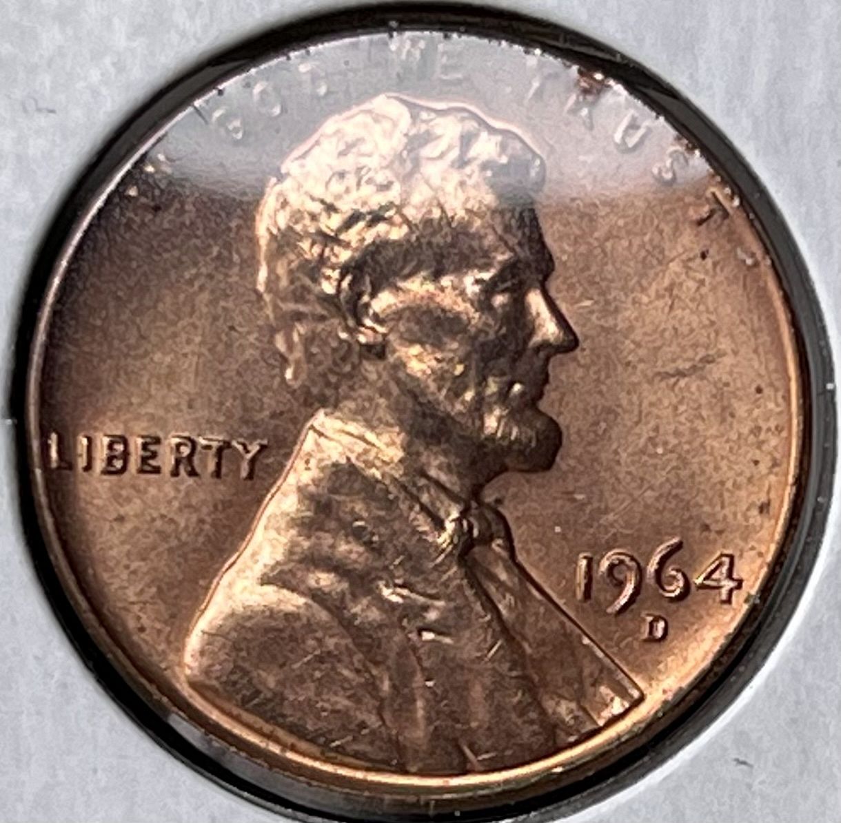 1964-D Lincoln Memorial US Cent - Brilliant Uncirculated MS60 ...