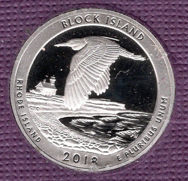2018 S Block Island America The Beautiful Quarters: Proof -#05-025 ...