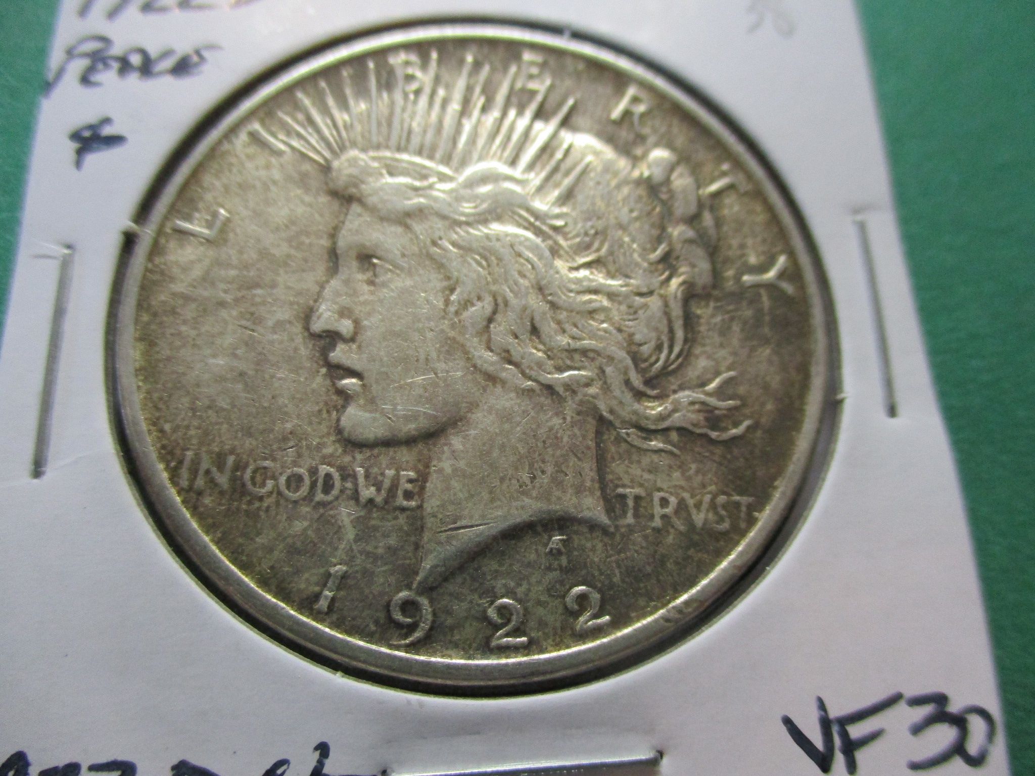 1922-D VF30 Peace Dollar. Item: DP 22D-06. - For Sale, Buy Now Online ...