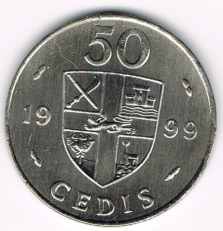50 Cedis, Ghana, 1999 - For Sale, Buy Now Online - Item #697943