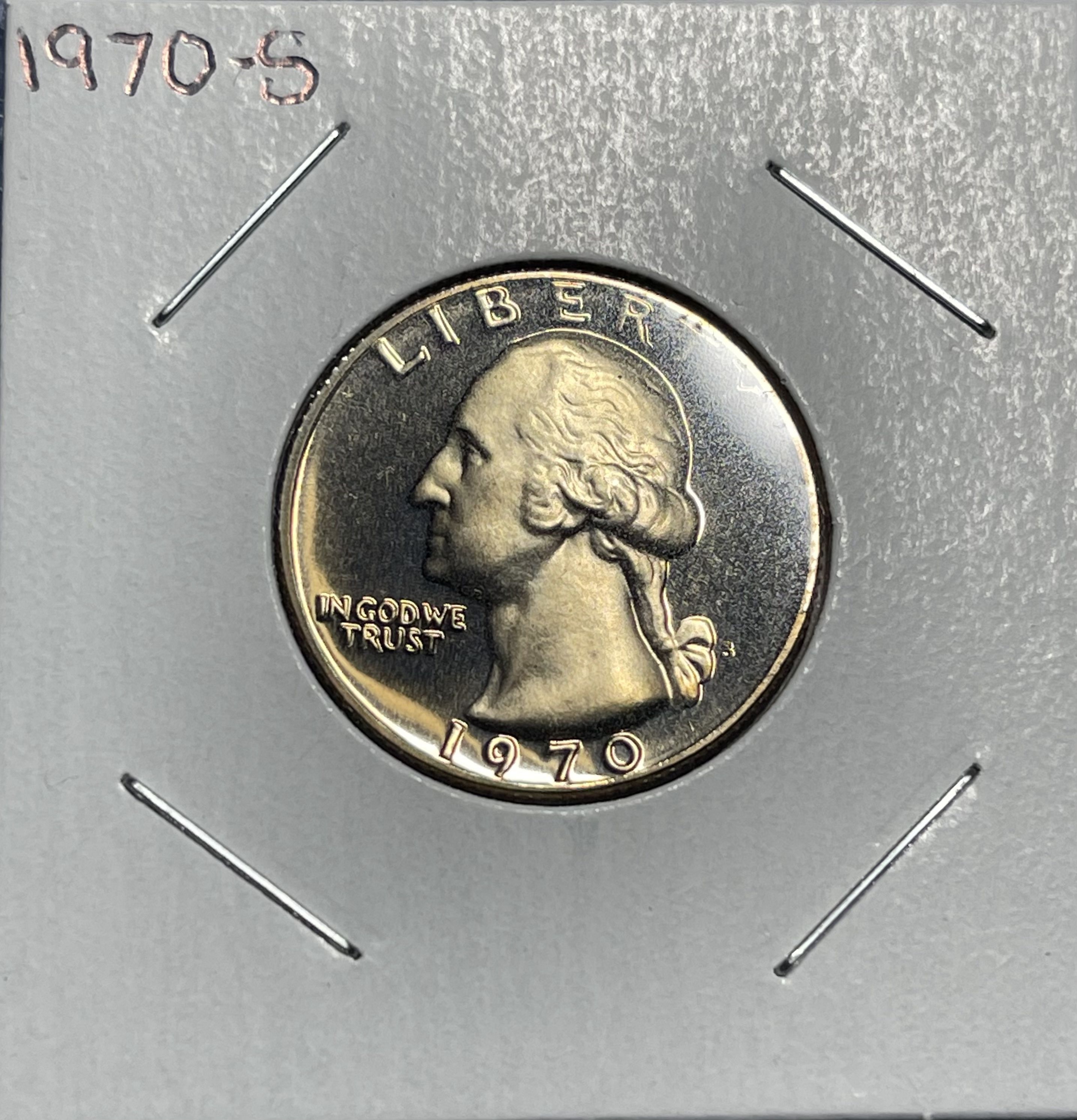 1970-S Washington Quarter • Cameo Proof Pulled from US Mint Proof Set ...