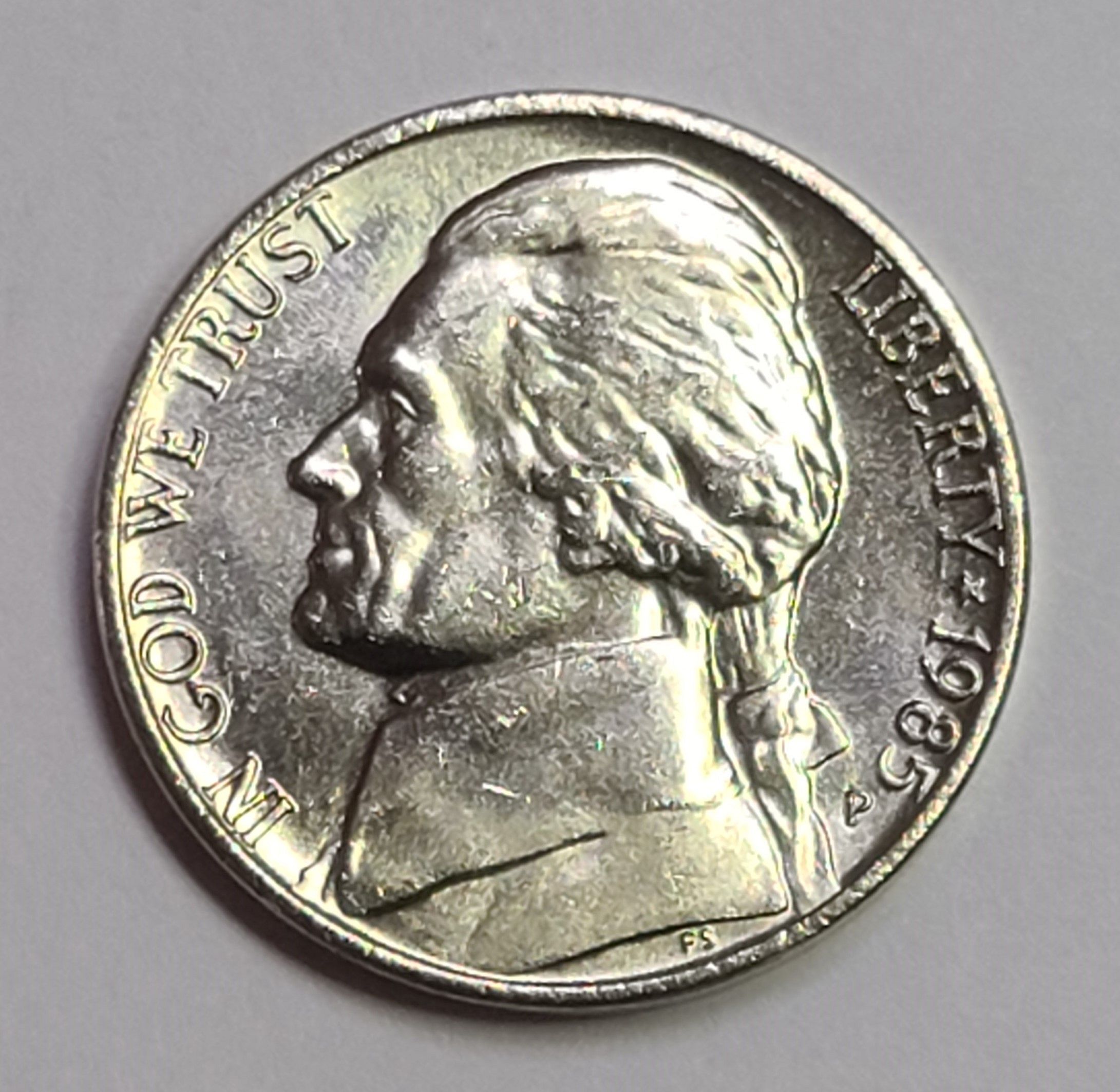 1985-P Jefferson Nickel MS-64 (Near Gem) SHARP STRIKE - For Sale, Buy ...