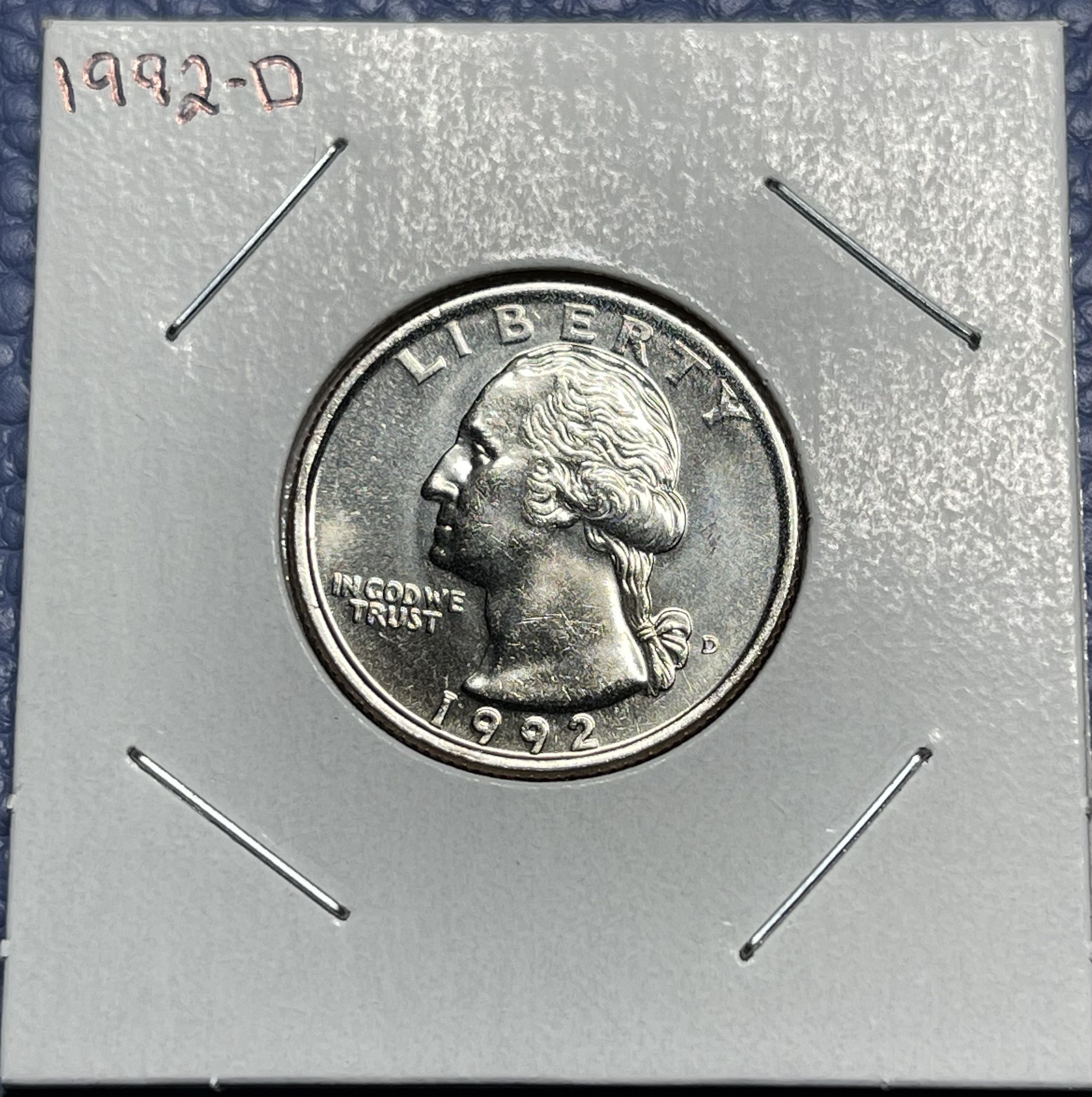 1992-D Washington Quarter • Brilliant Uncirculated MS60++ Direct from ...