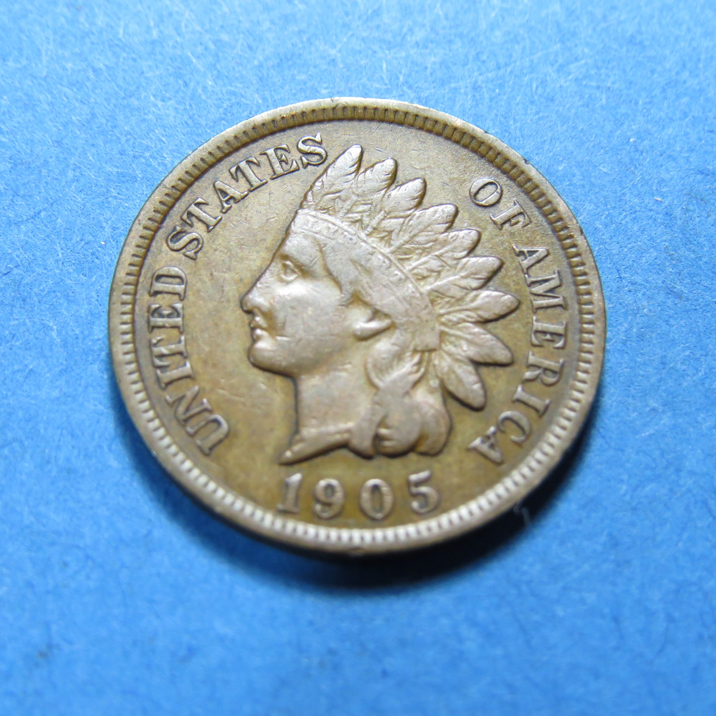 1905 INDIAN HEAD CENT (FULL LIBERTY + ONE DIAMOND) COMB SHIP ~ LOT D586 ...