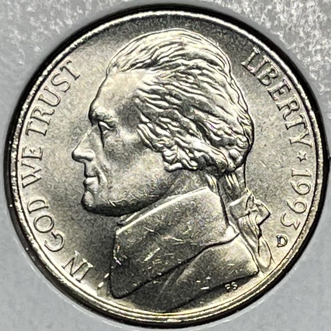 1993-D Jefferson US Nickel - Pulled Directly from US Uncirculated Mint ...