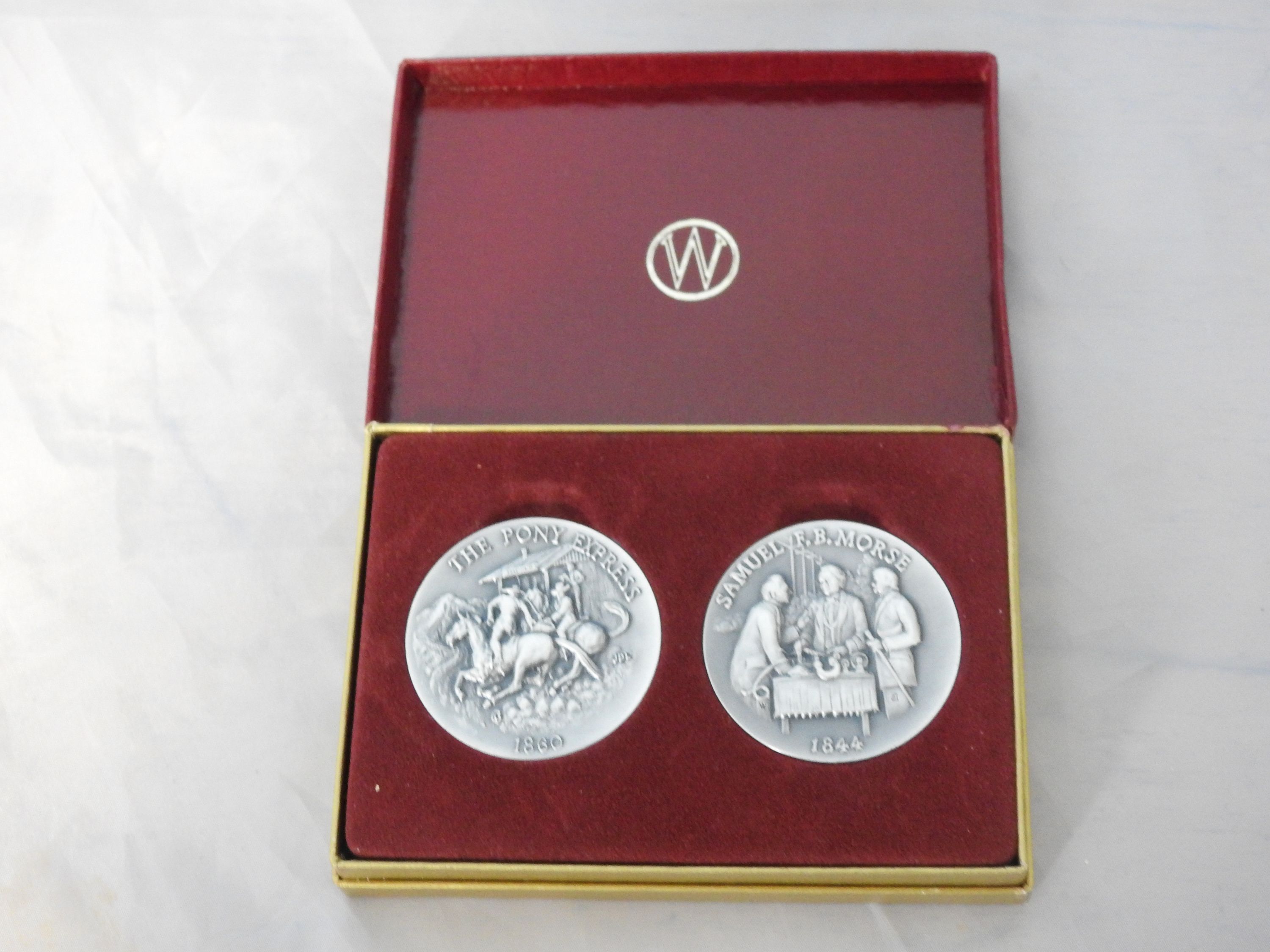 WIttnauer Precious Metals .999 SILVER MEDALS - Pony Express and S.B ...
