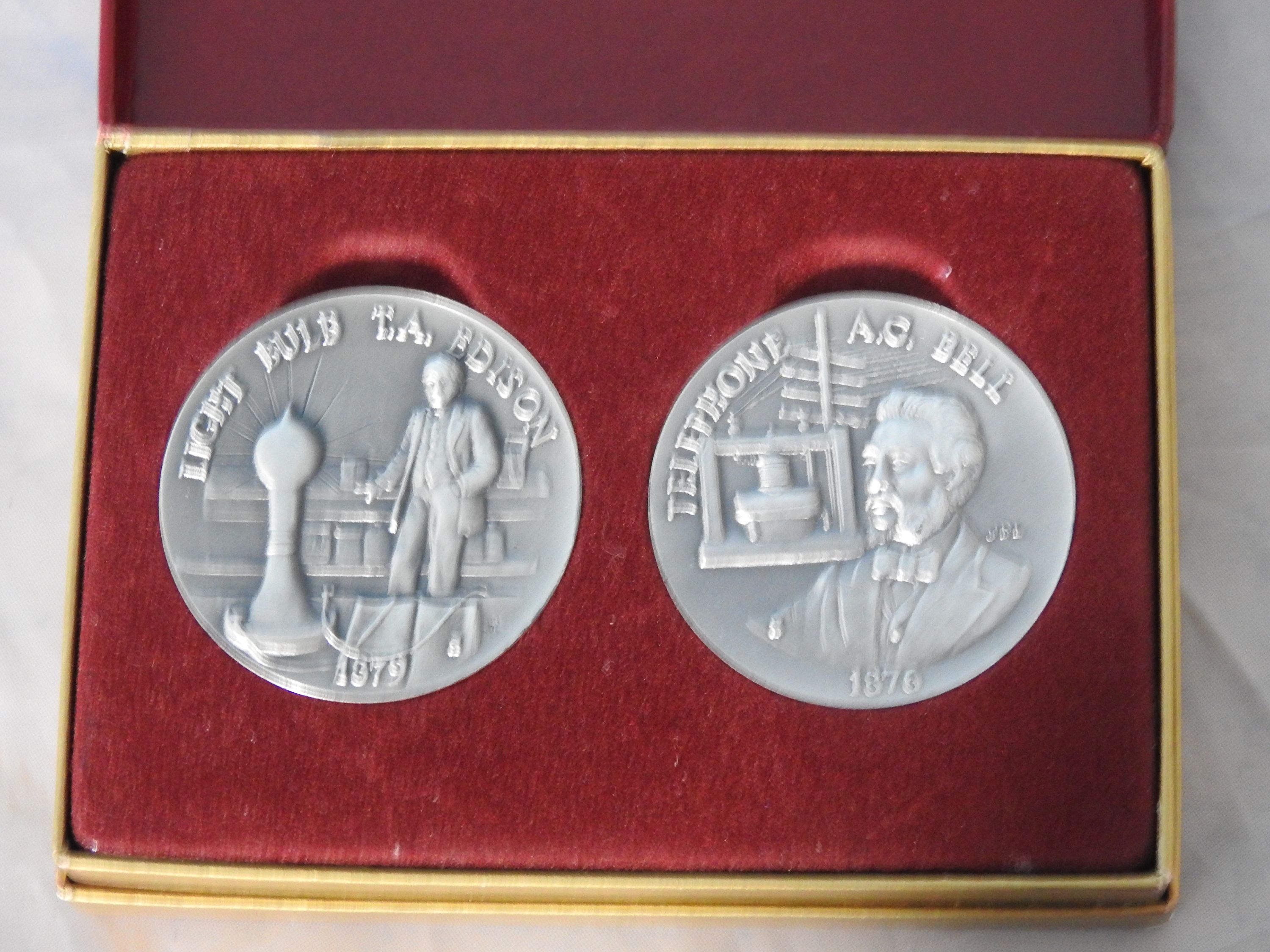 WIttnauer Precious Metals .999 SILVER MEDALS - T. A. Edison and A. G ...