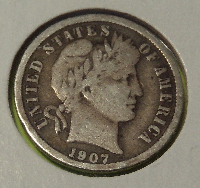 1907 Barber Dime F12 #10-1907-1 - For Sale, Buy Now Online - Item #704831