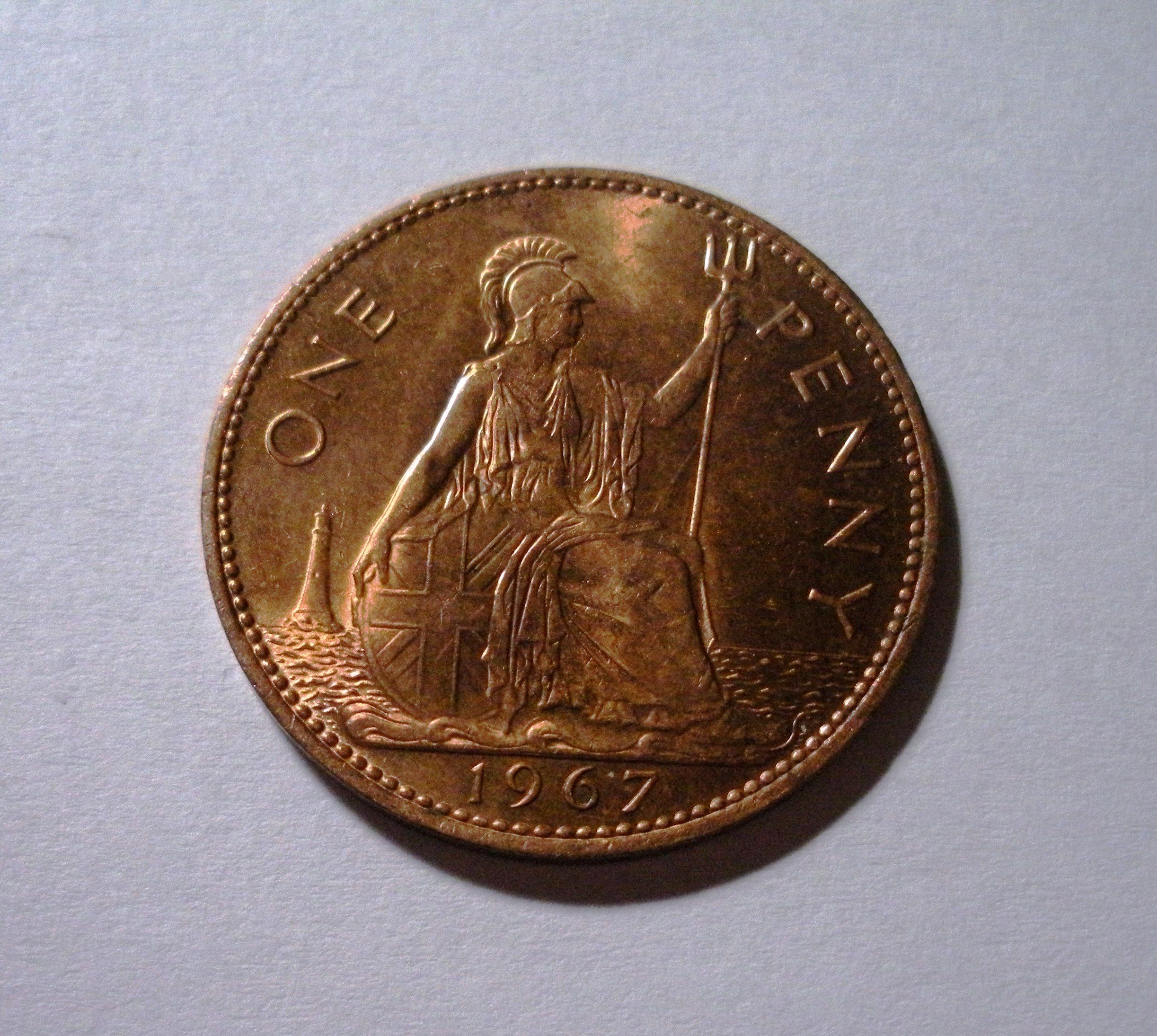 1967 Great Britain Penny KM-897 About Uncirculated - For Sale, Buy Now ...