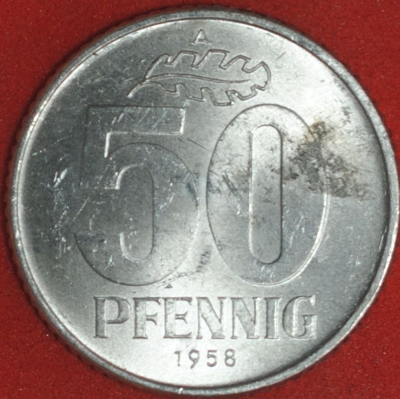 1958 Germany/DDR 50 Pfennig UNC - For Sale, Buy Now Online - Item #707791