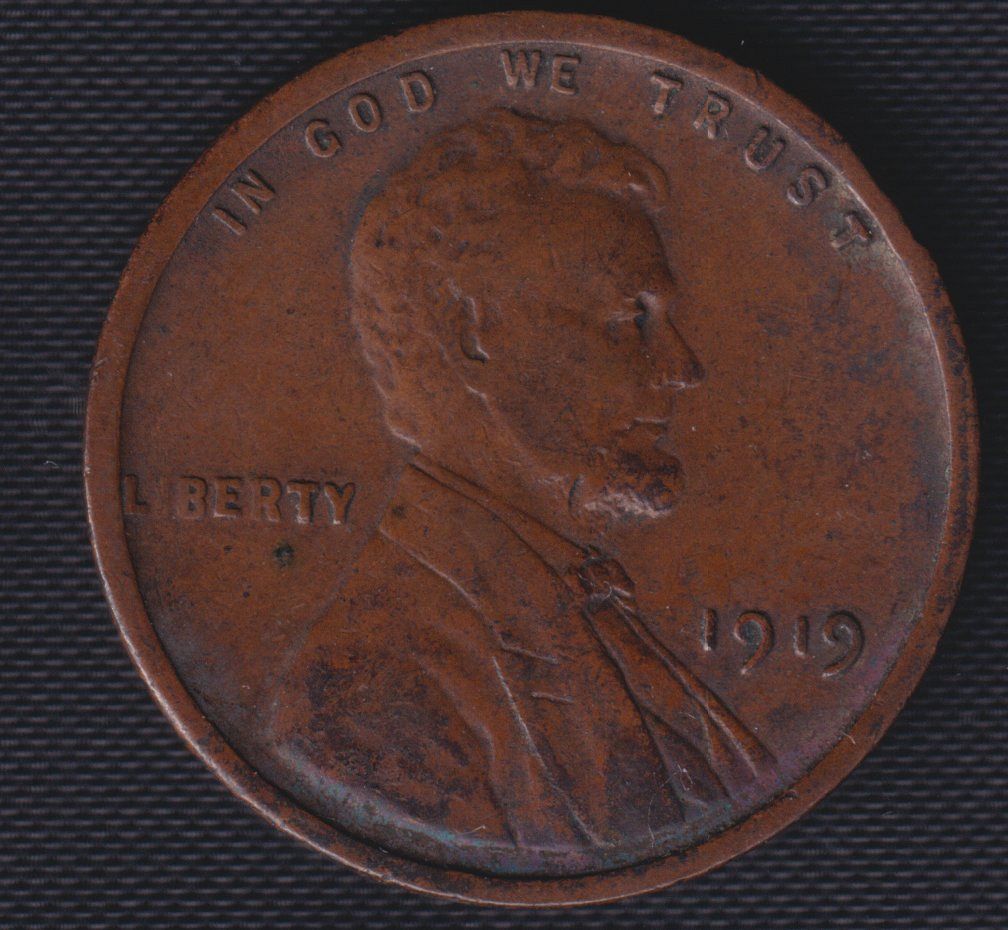 USA 1 Cent Lincoln Wheat 1919 FN12 - For Sale, Buy Now Online - Item ...