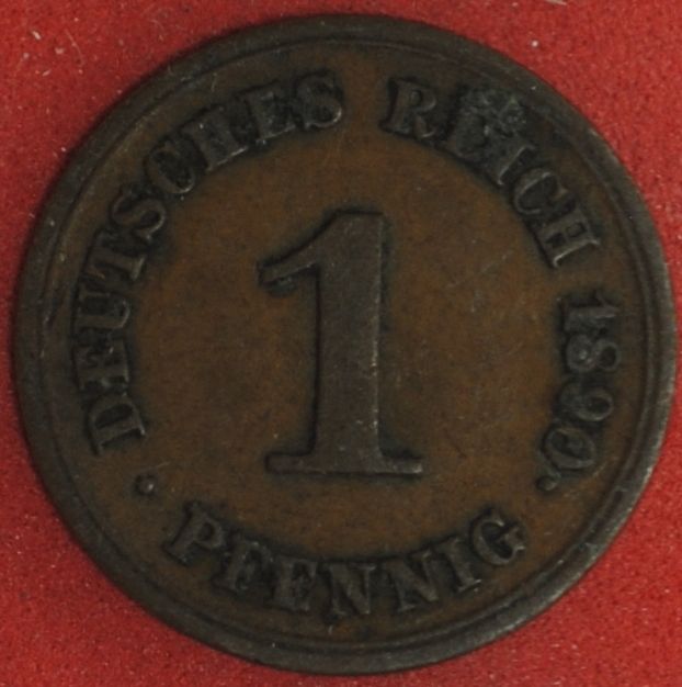 1890F Germany/Empire Pfennig VF+ - For Sale, Buy Now Online - Item #709393